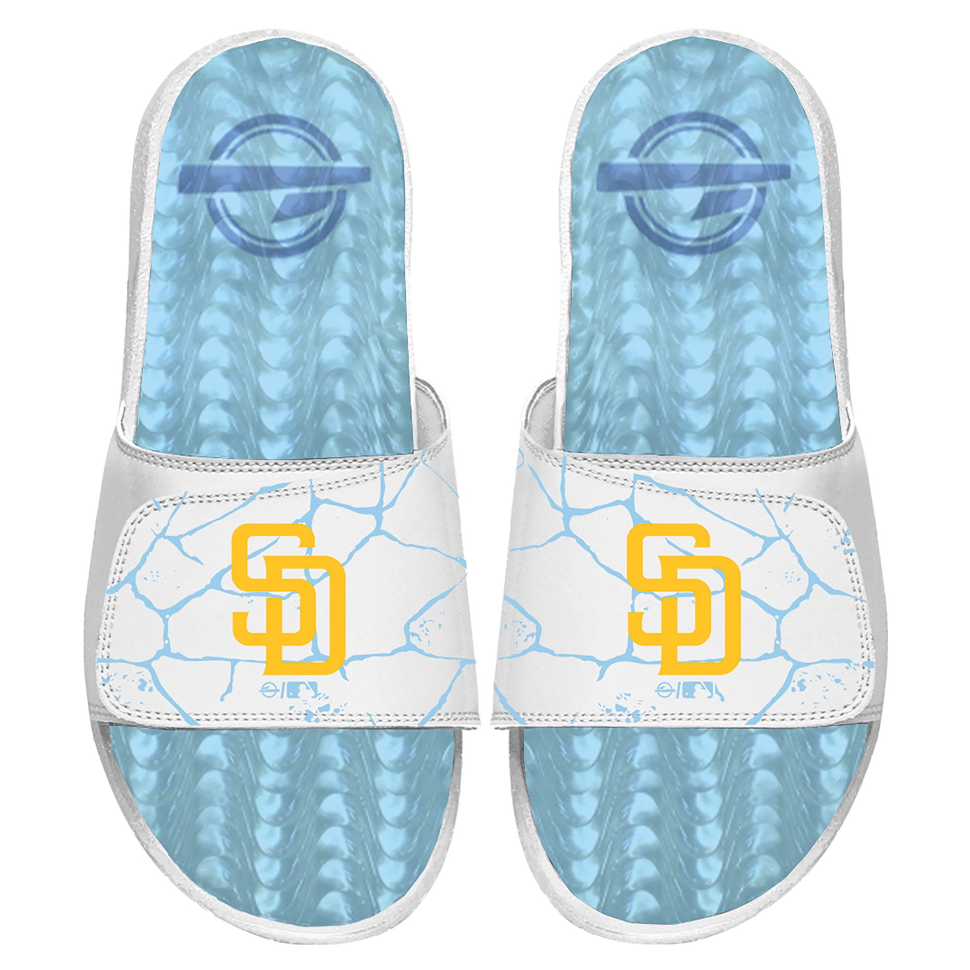 Men's ISlide White San Diego Padres Ice Gel Slide Sandals - Walmart.com