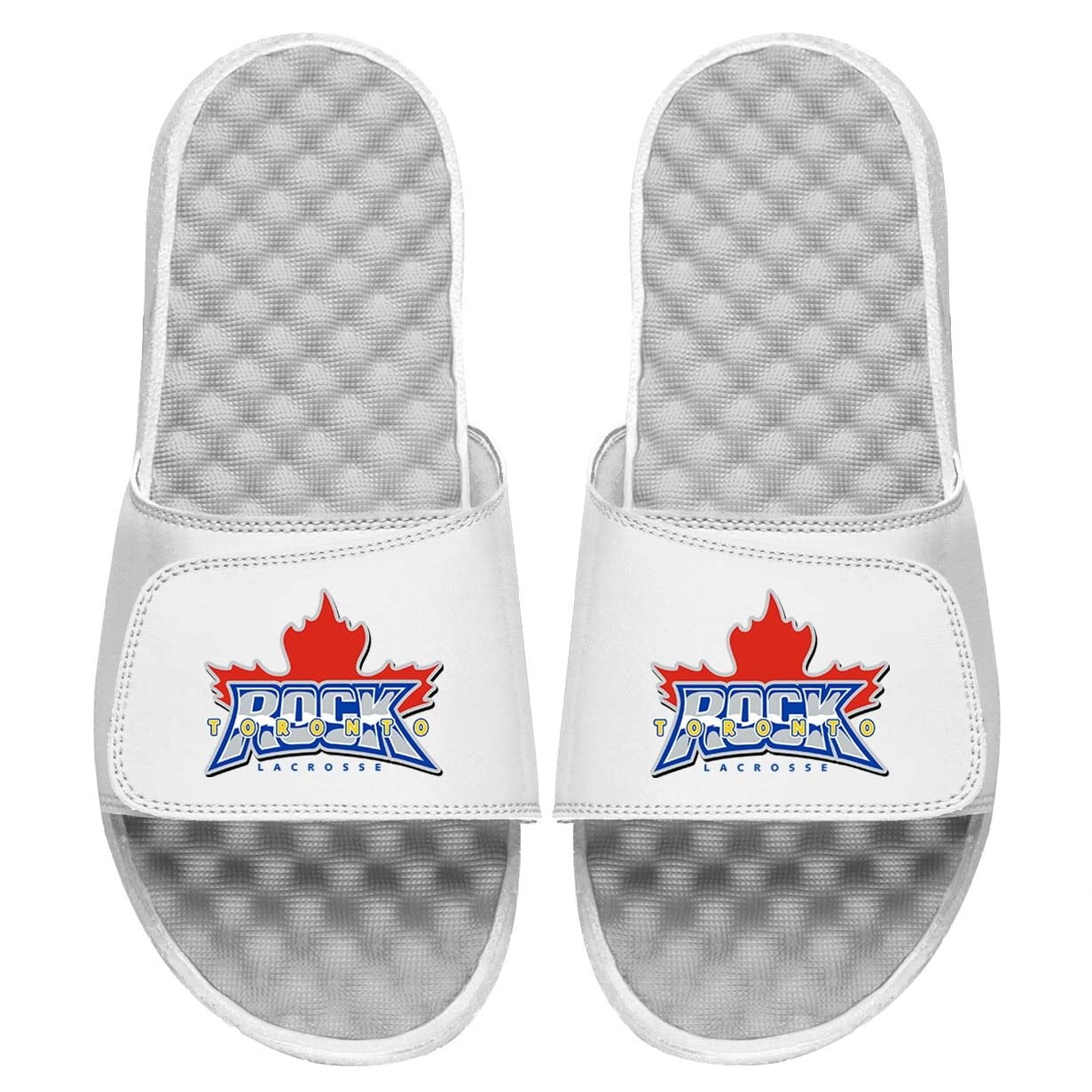 Men's ISlide White Toronto Rock Primary Logo Slide Sandals - Walmart.com