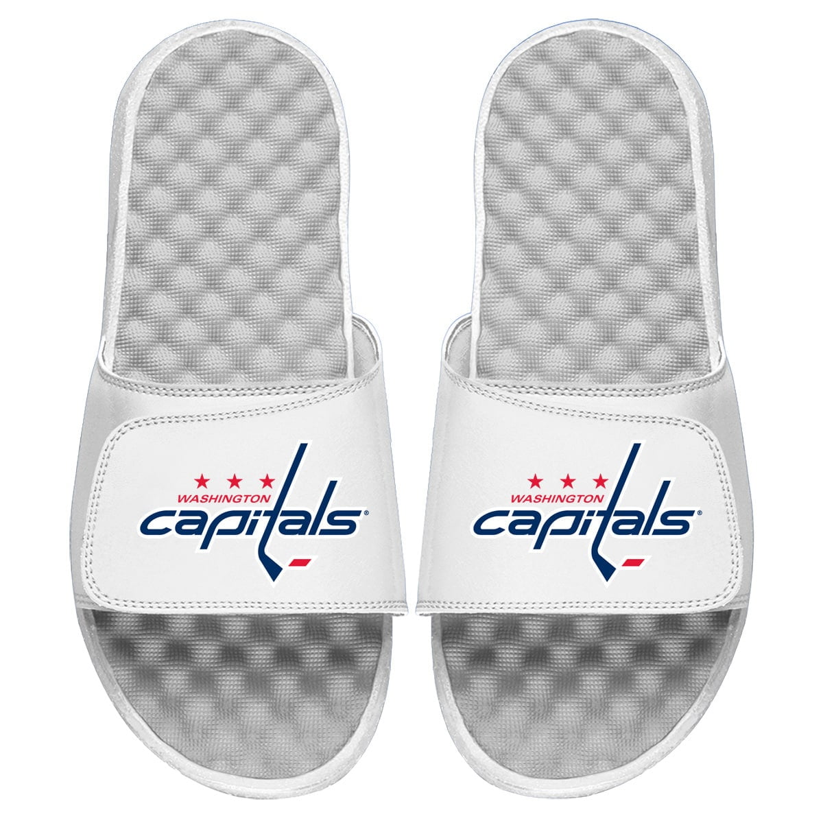 Men's ISlide White Washington Capitals Primary Logo Slide Sandals ...