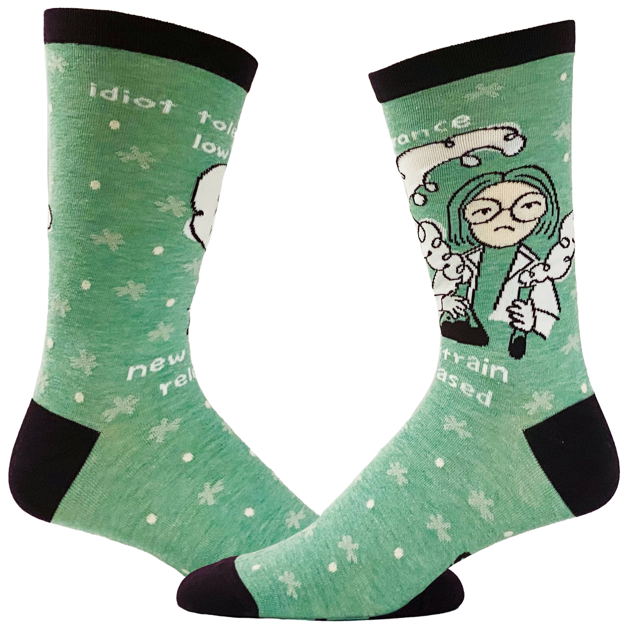 Men's Idiot Tolerance Socks Funny New Strain Released Nerdy Science ...
