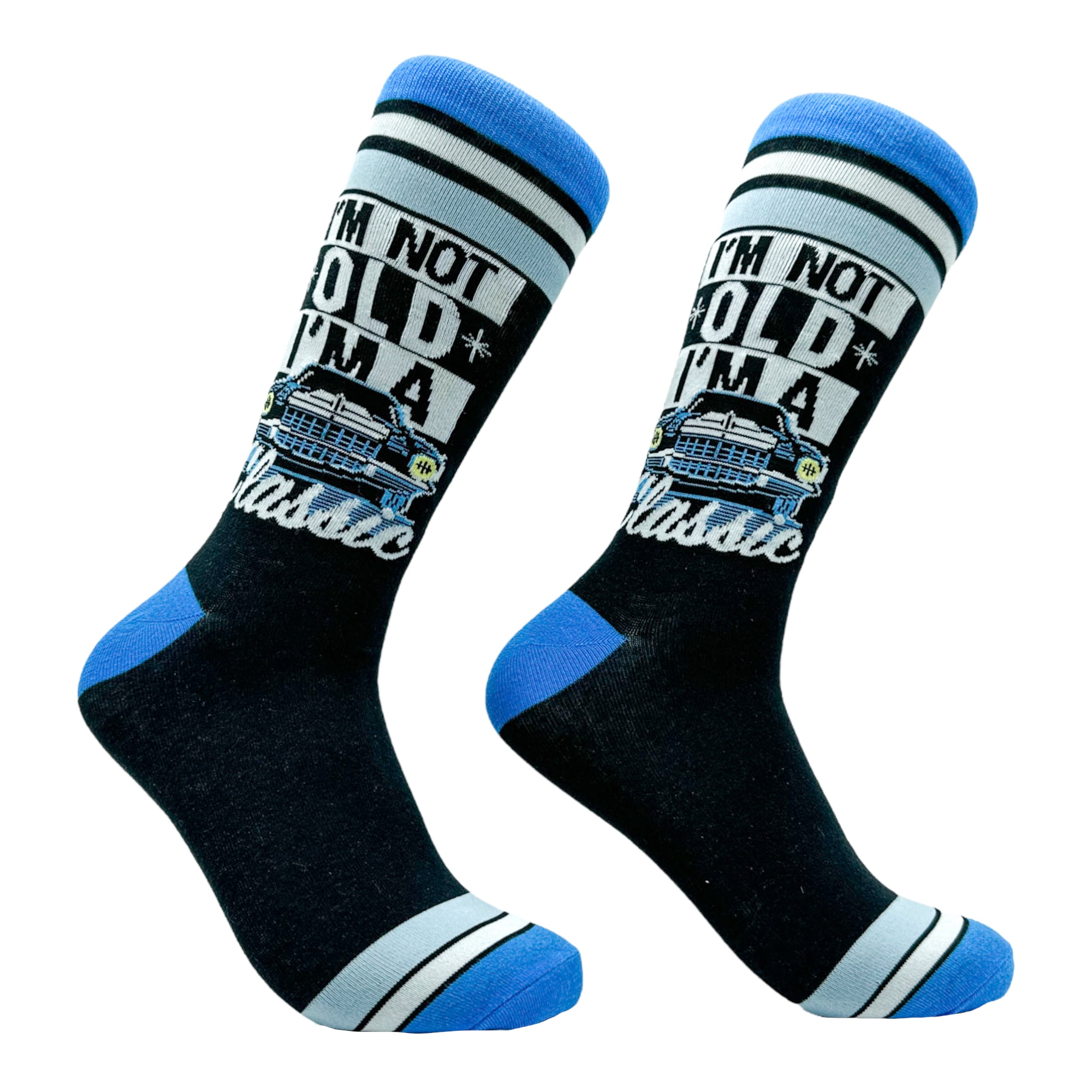 Men's Im Not Old Im A Classic Socks Funny Retro Car Joke Footwear ...