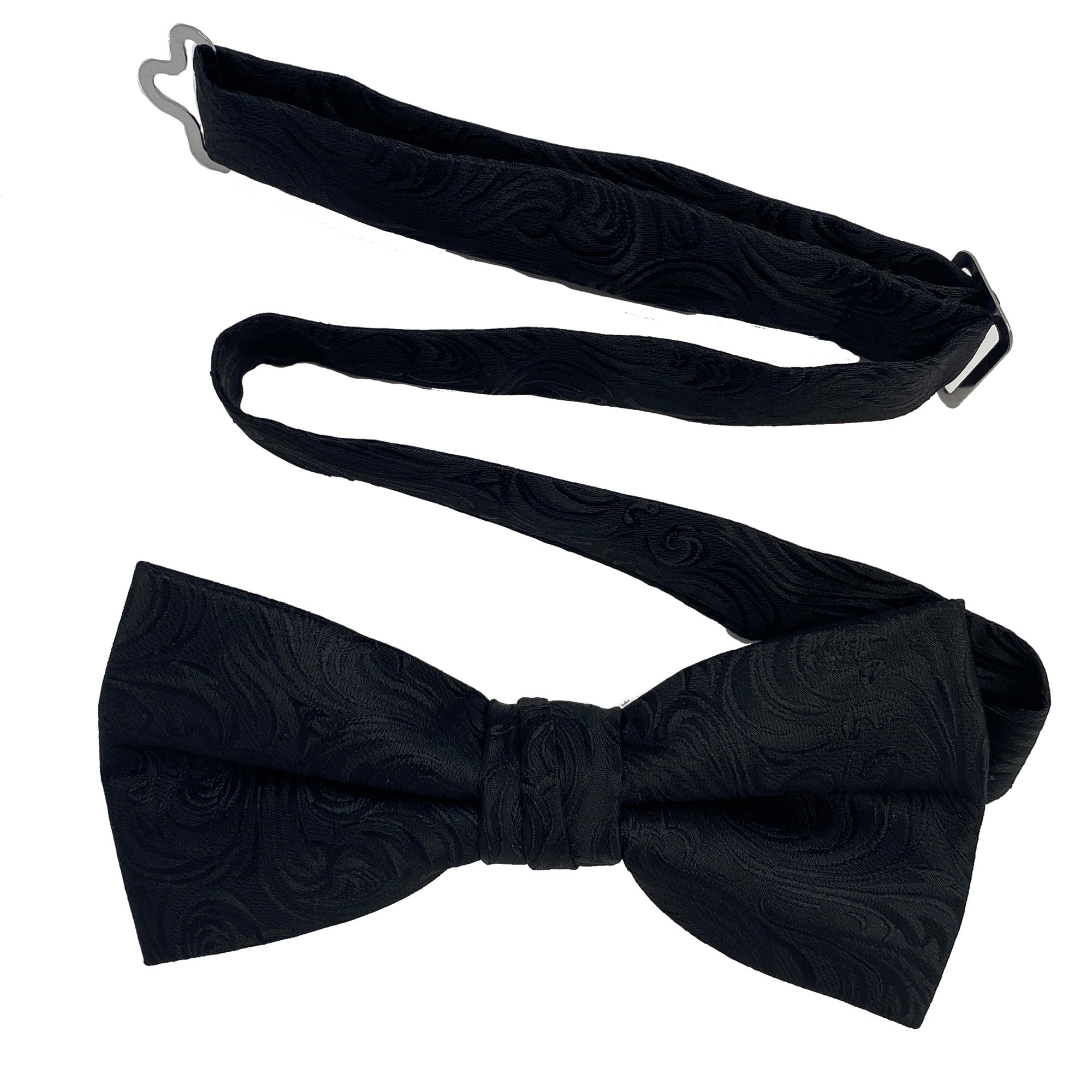 Men’s Imperial Black Formal Satin Pre-Tied Bow Tie in a Variety of ...