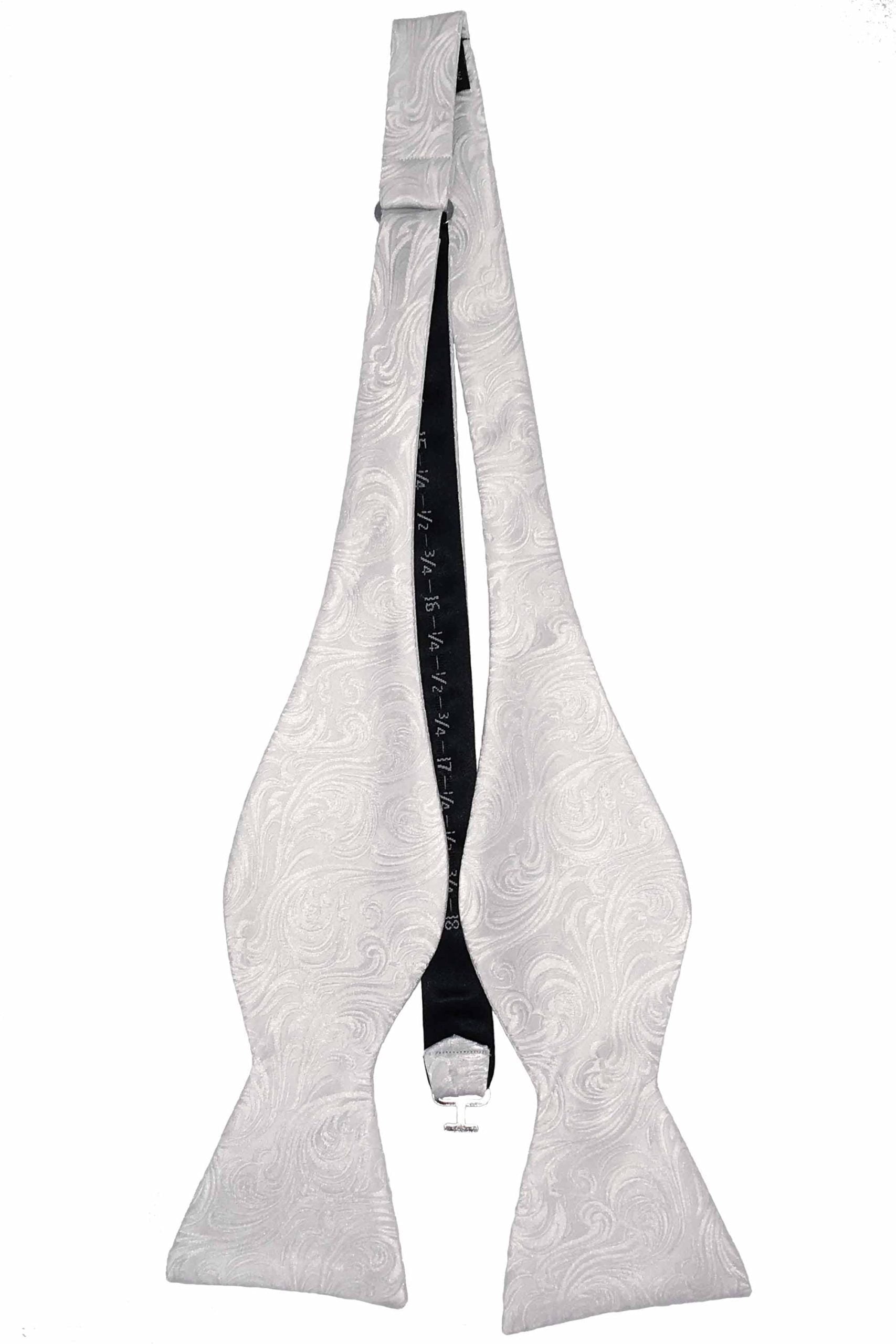 Men’s Imperial White Formal Satin Self-Tie Bow Tie in a Variety of ...