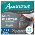 Men's Incontinence Underwear, L/XL , Maximum Absorbency (72 Count ...
