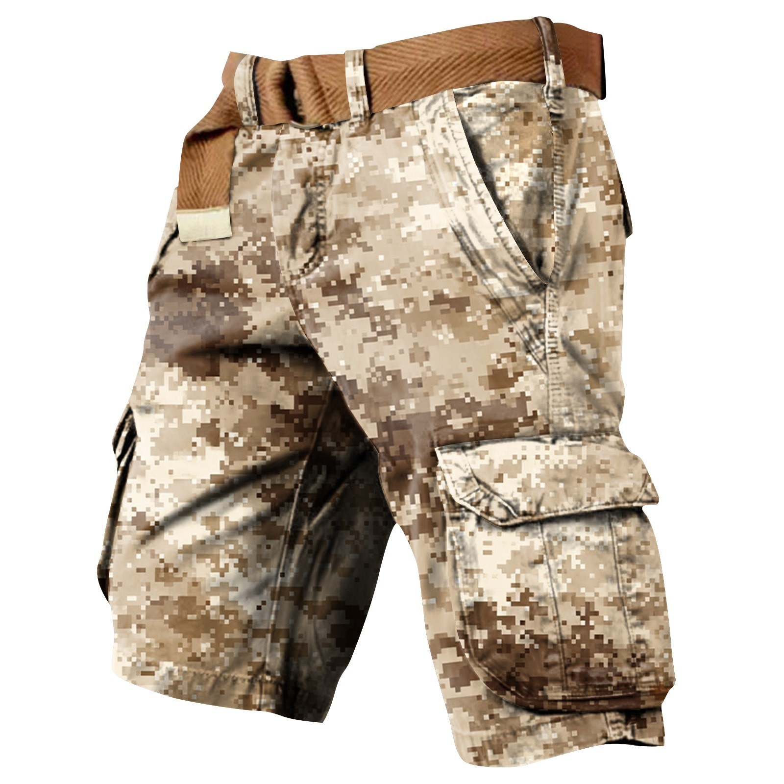 Men's Independence Day Camouflage Print Multi Pocket Workwear Shorts ...