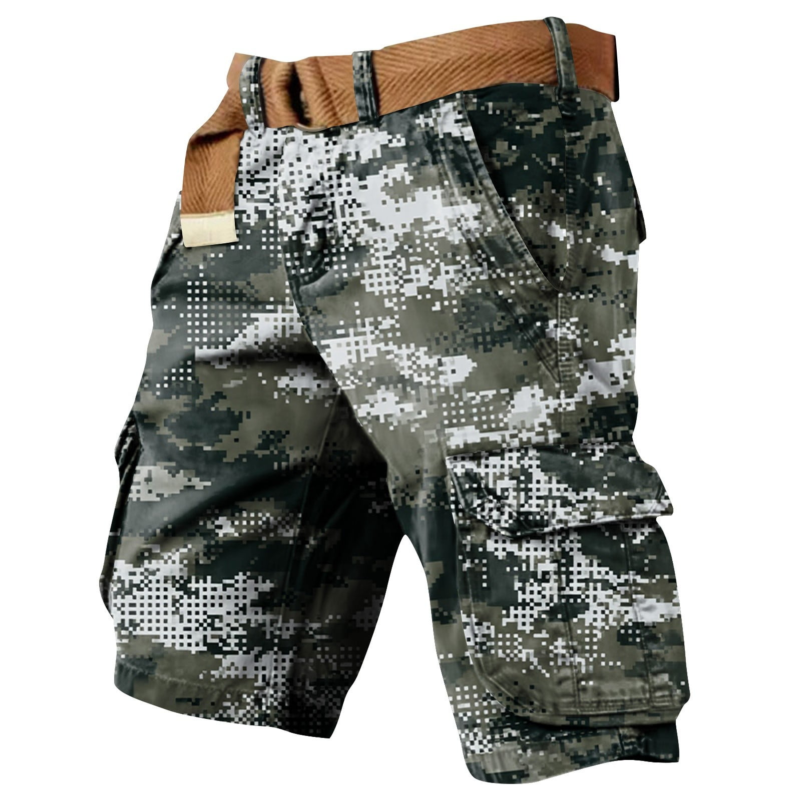 Men's Independence Day Camouflage Print Multi Pocket Workwear Shorts ...