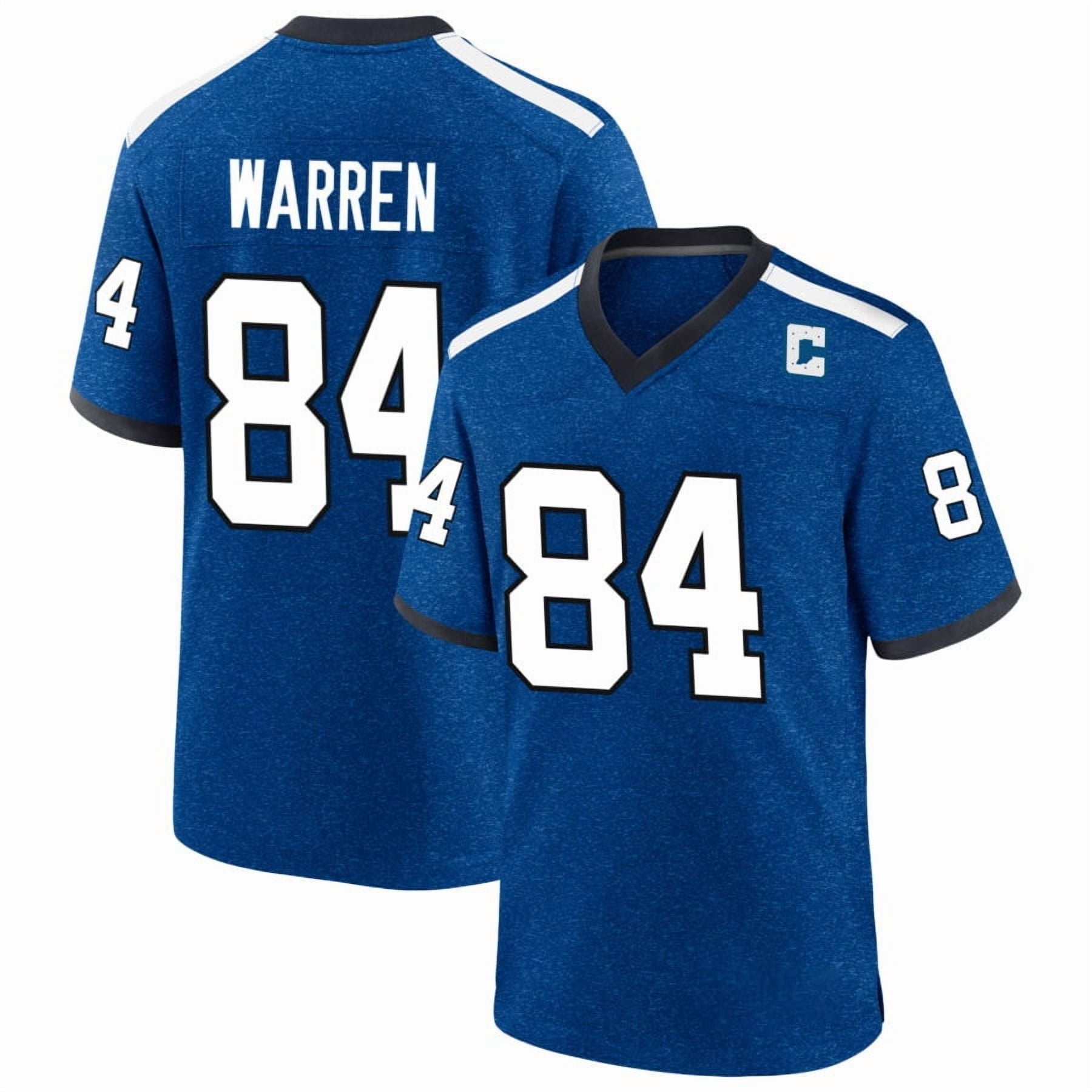 Men's Indianapolis Warren 84 Royal Alternate Stitched Player Game T ...