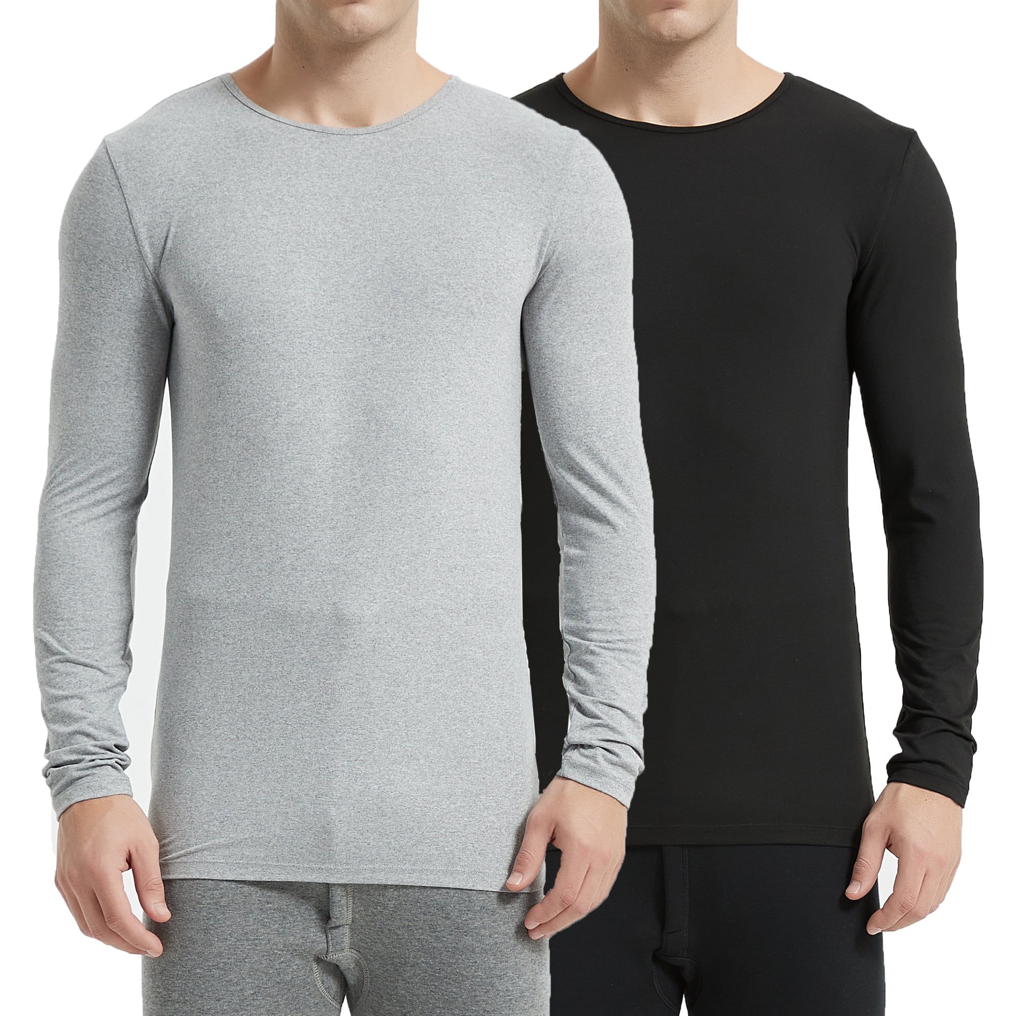 Men's Inner Fleece Thermal Undershirt Soft Warm Top Underwear Men Warm ...