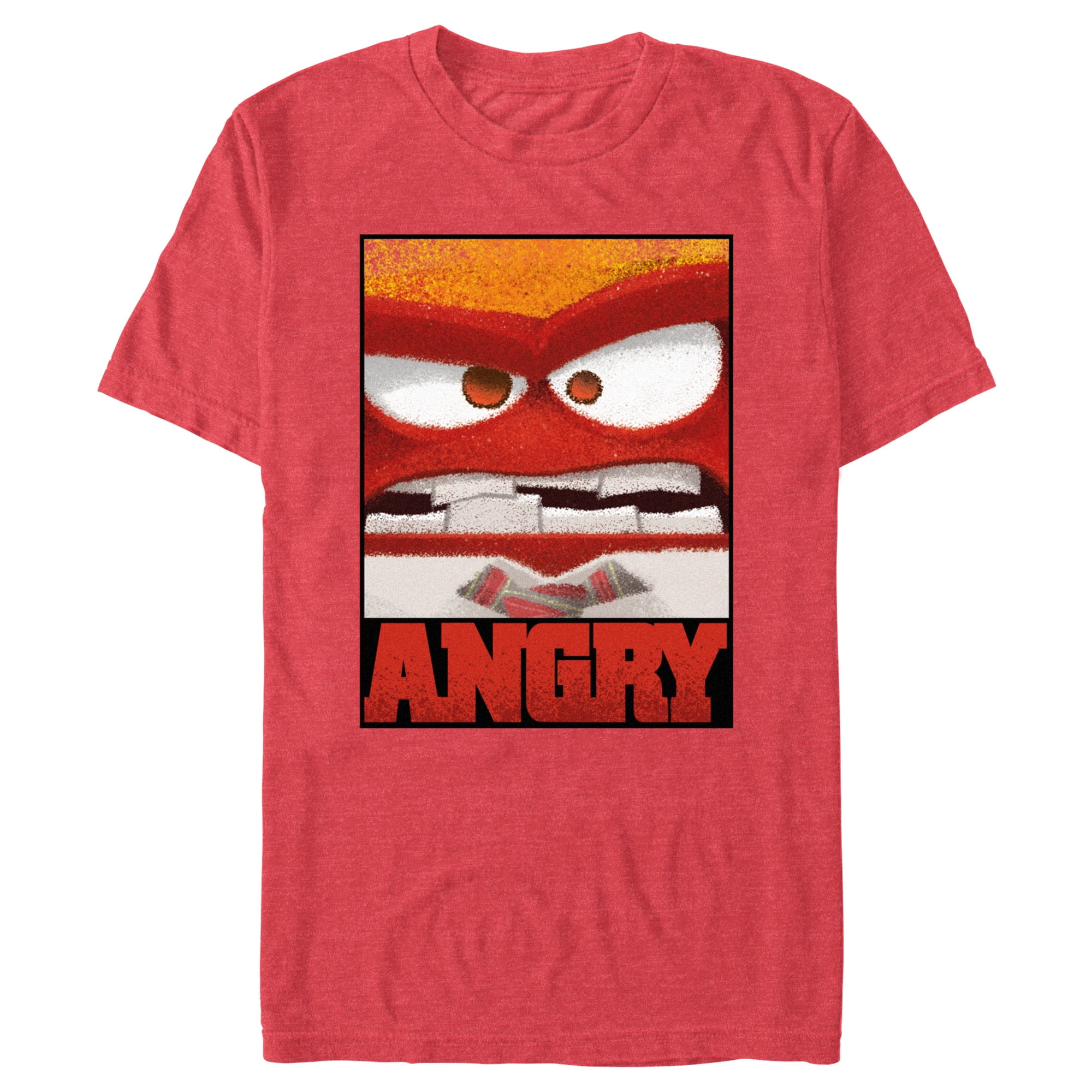 Men's Inside Out Angry Poster Graphic T-Shirt - Walmart.com
