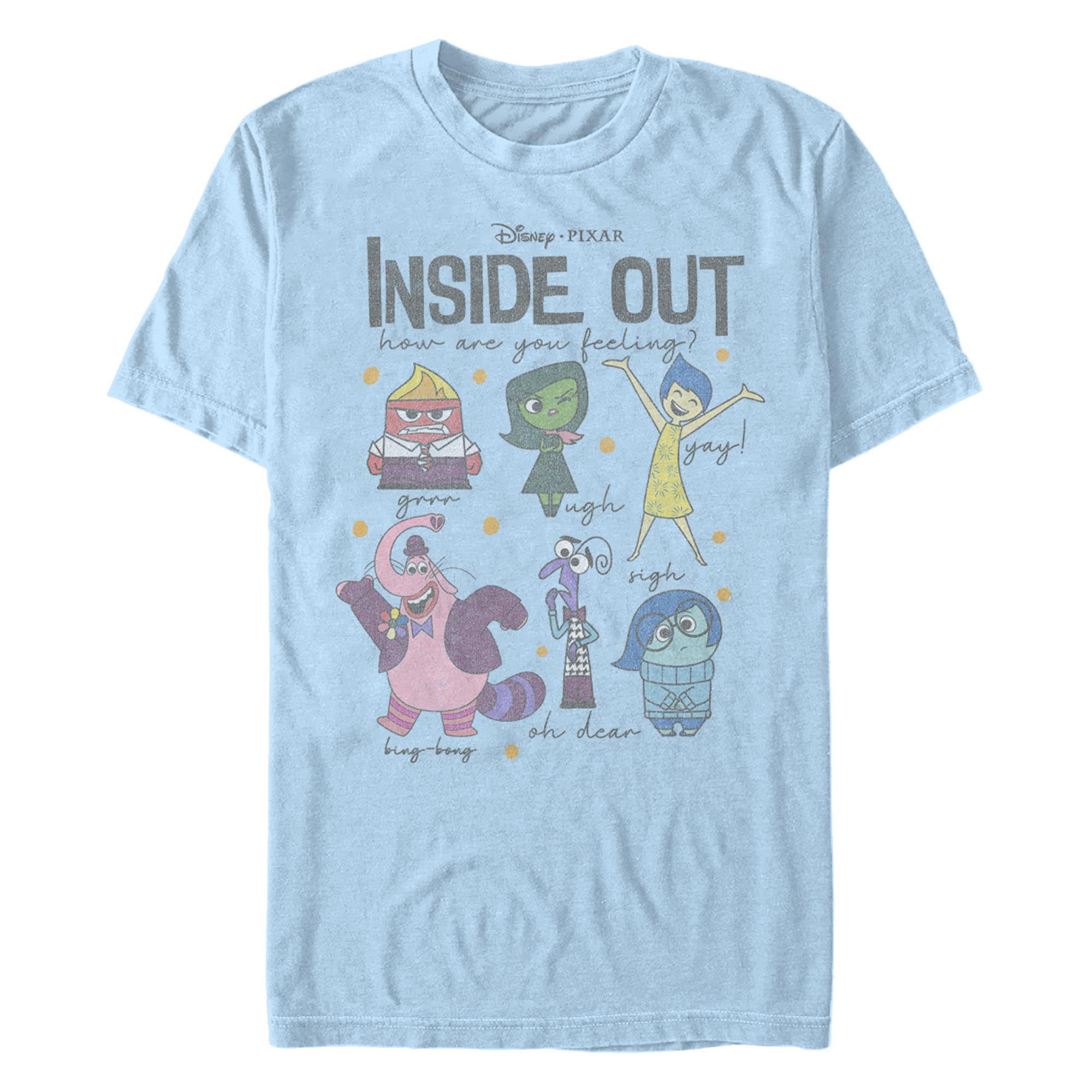 Men's Inside Out Feeling Emotions and Bing Bong Graphic T-Shirt ...