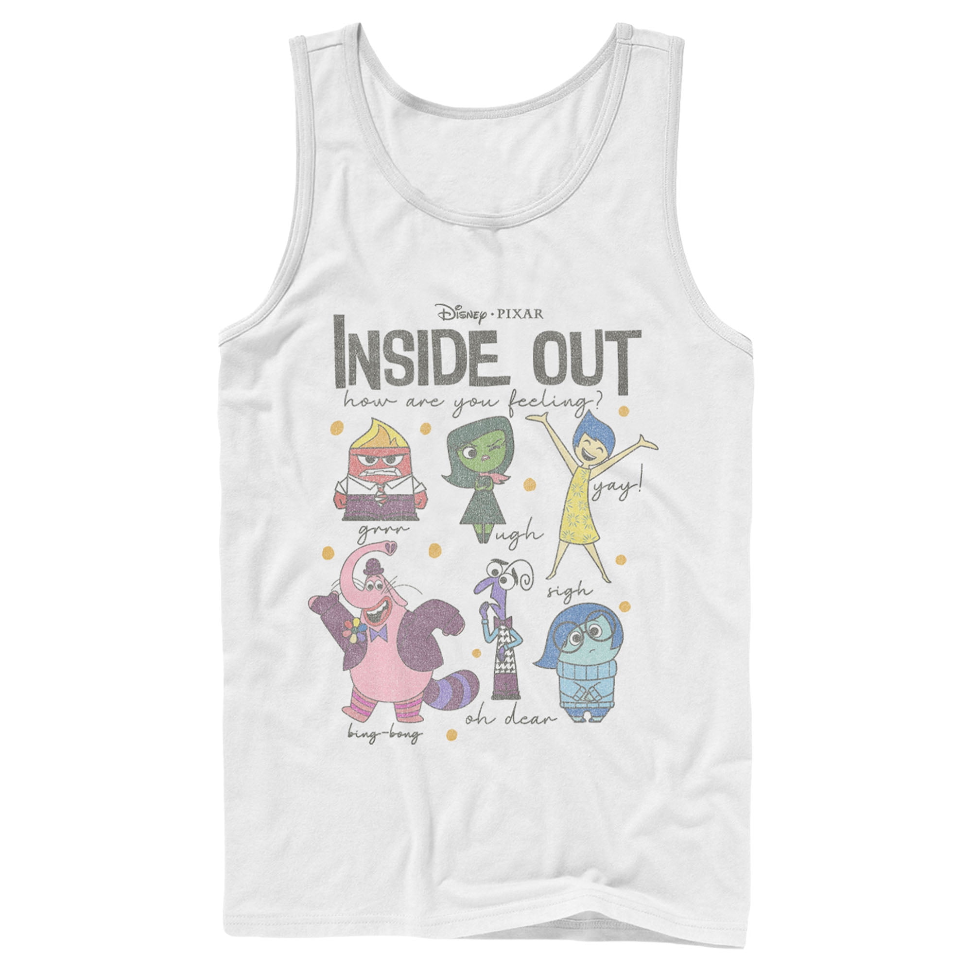 Men's Inside Out Feeling Emotions and Bing Bong Tank Top - Walmart.com