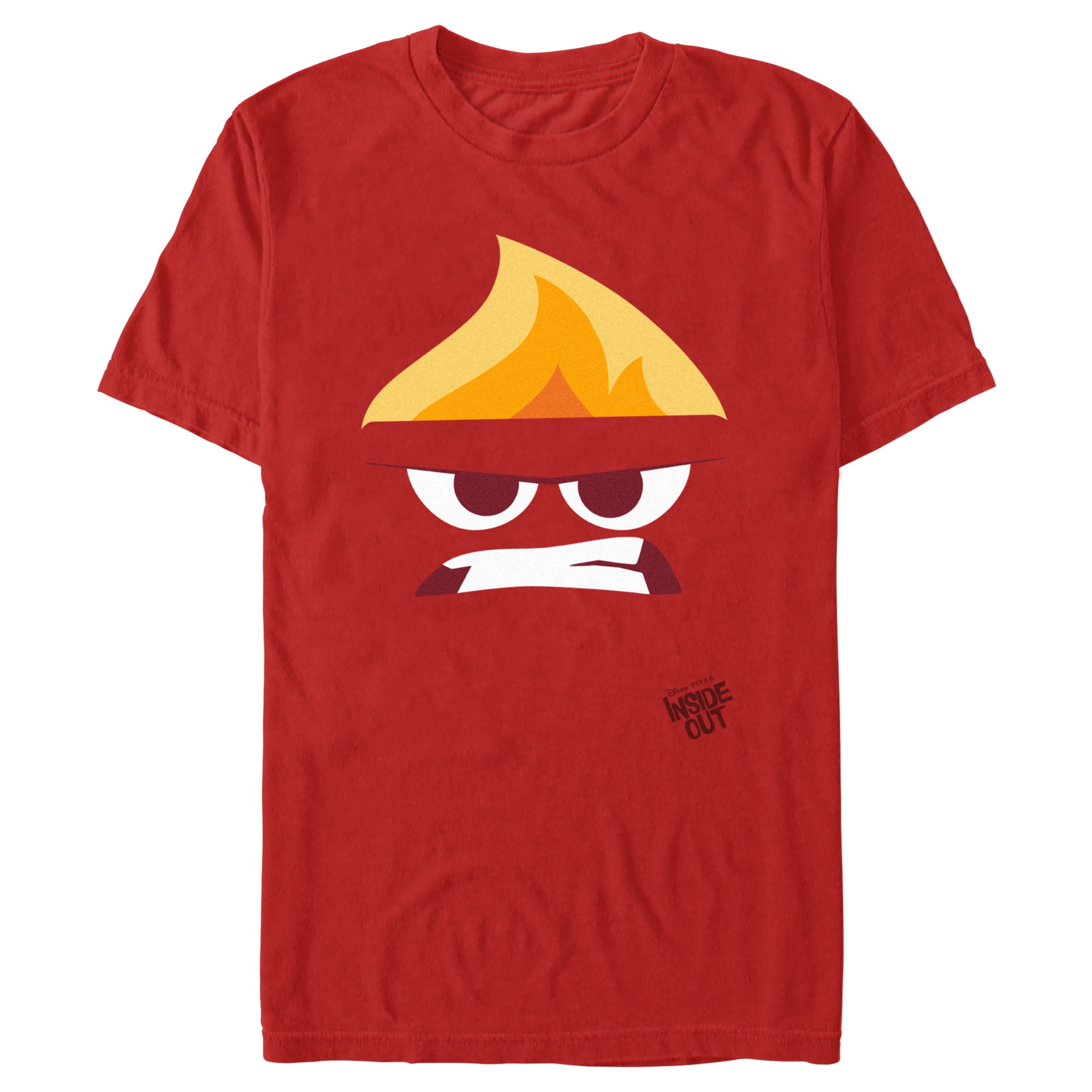 Men's Inside Out Minimalist Anger Face Graphic T-Shirt - Walmart.com