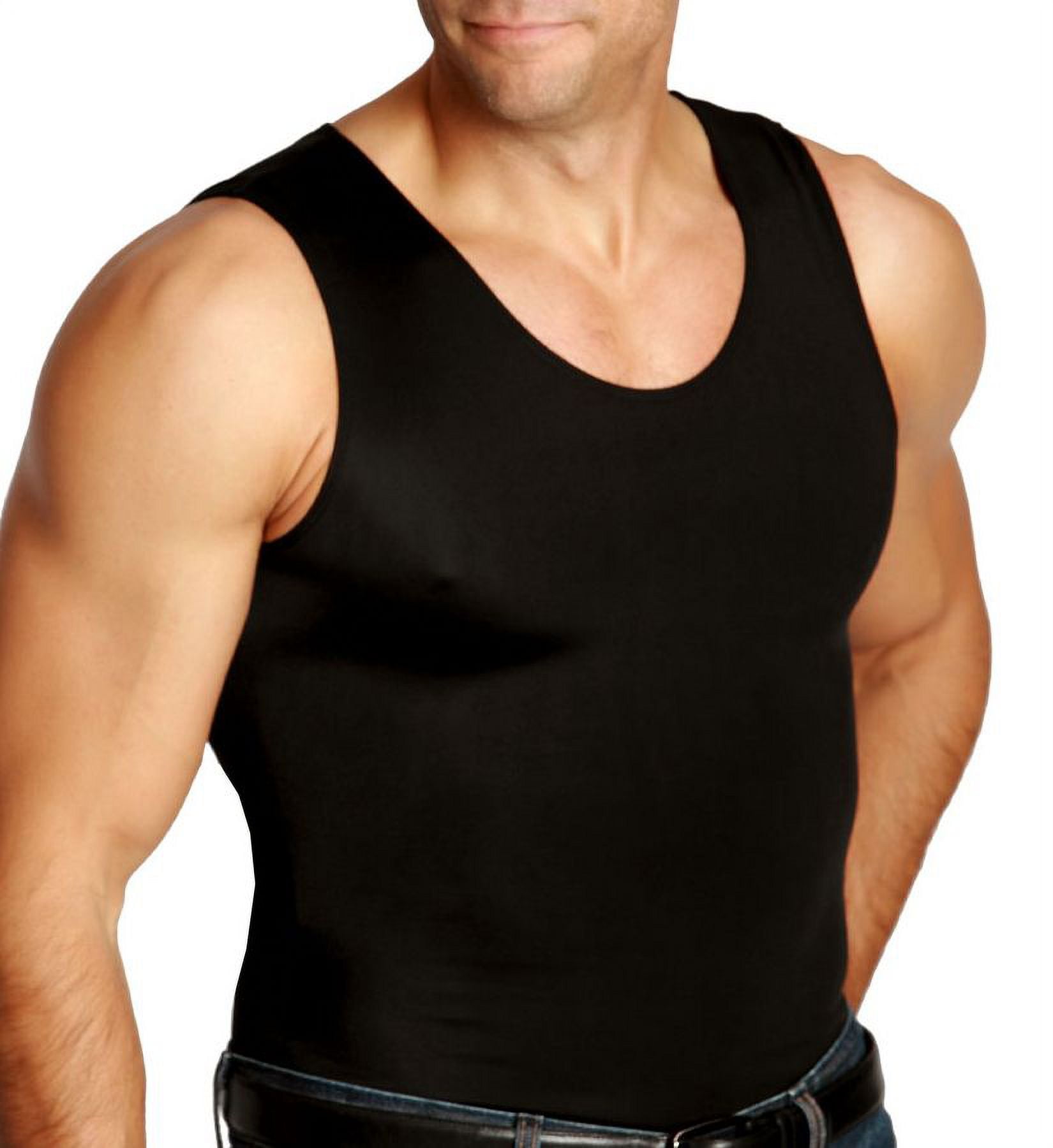 Men's Insta Slim MS0001BT Big and Tall Compression Muscle Tank (Black ...