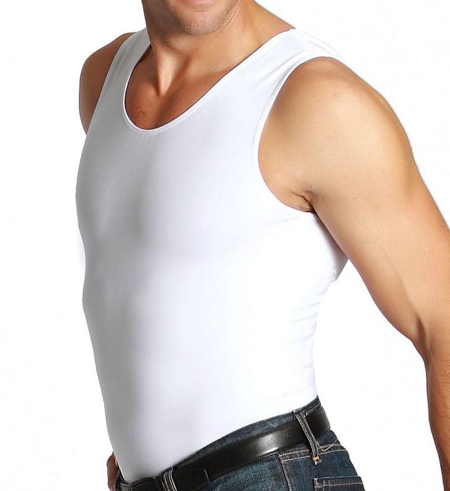 Men's Insta Slim MS0001BT Big and Tall Compression Muscle Tank (White ...