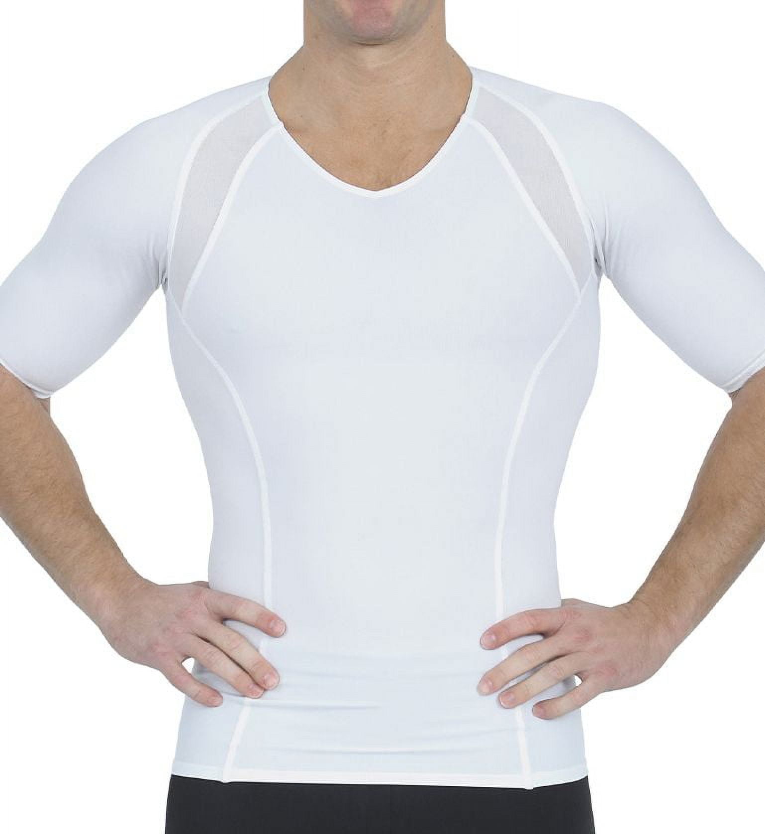 Men's Insta Slim VS2307 Power Mesh V-Neck T-Shirt w/ Back & Side ...