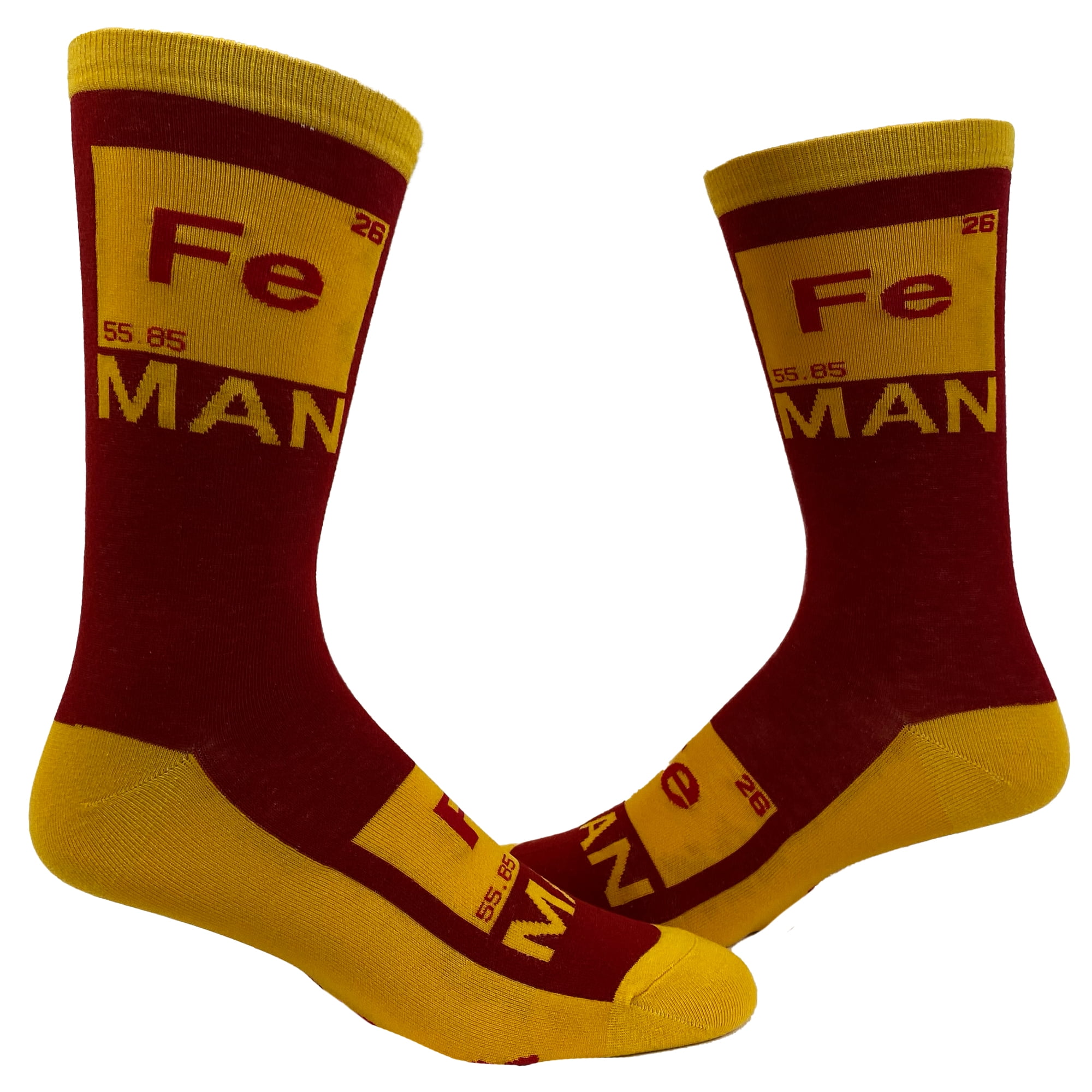 Men's Iron Science Socks Funny Comic Hero Movie Science Chemistry ...