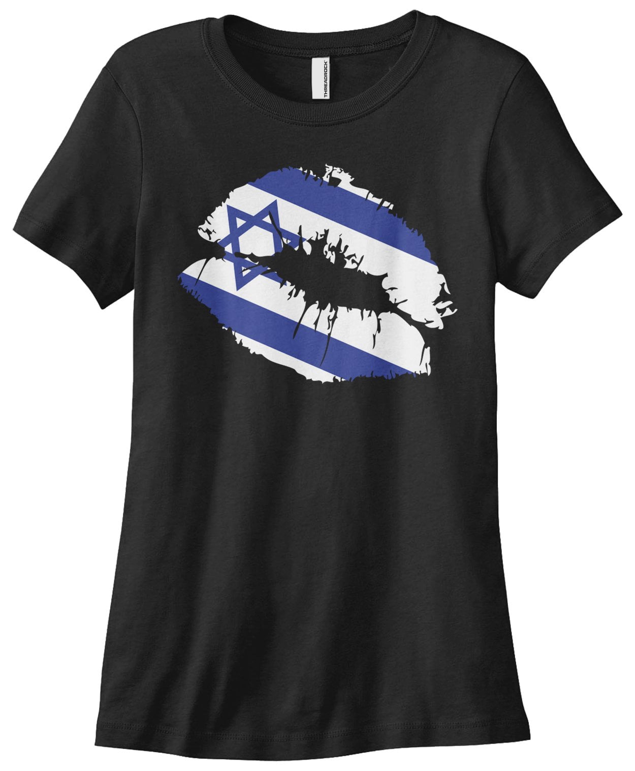 Men's Israel Flag Lips Israeli Kiss T-Shirt - Walmart.com