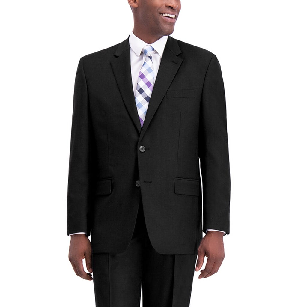 Men's J.M. Haggar Premium Classic-Fit Stretch Suit Jacket Black Texture ...