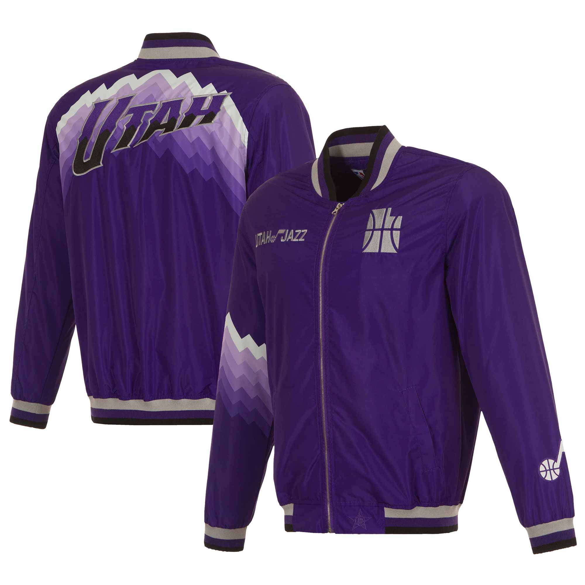 Men's JH Design Purple Utah Jazz 2023/24 City Edition Nylon Full-Zip ...