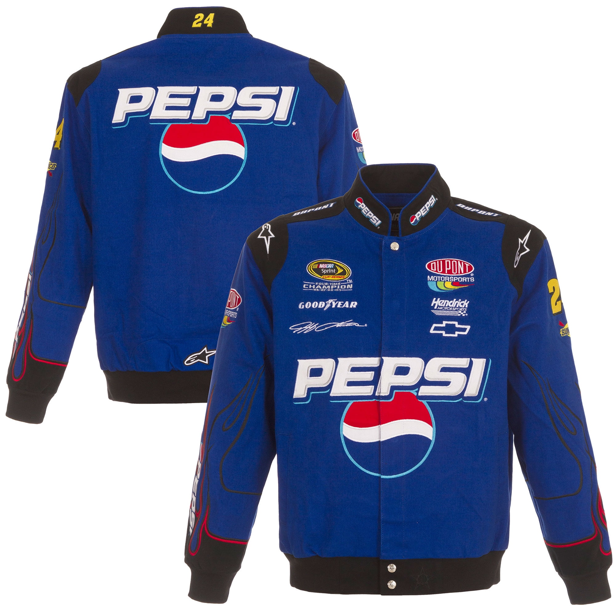 Men's JH Design Royal Jeff Gordon Pepsi Full-Snap Twill Uniform Jacket ...