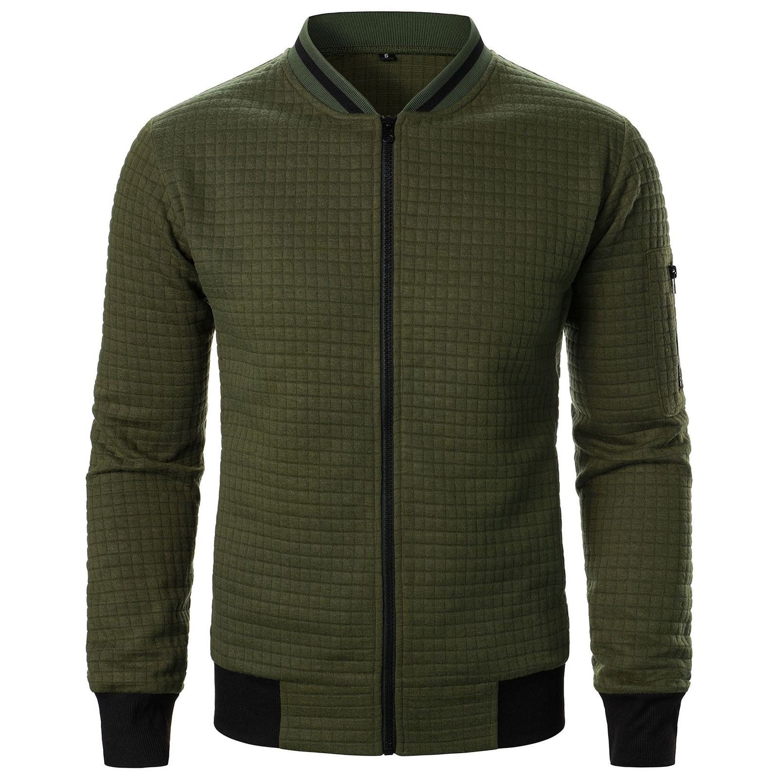 Men's Jacket for Spring and Fall Lightweight Casual Jackets Waffle Zip ...