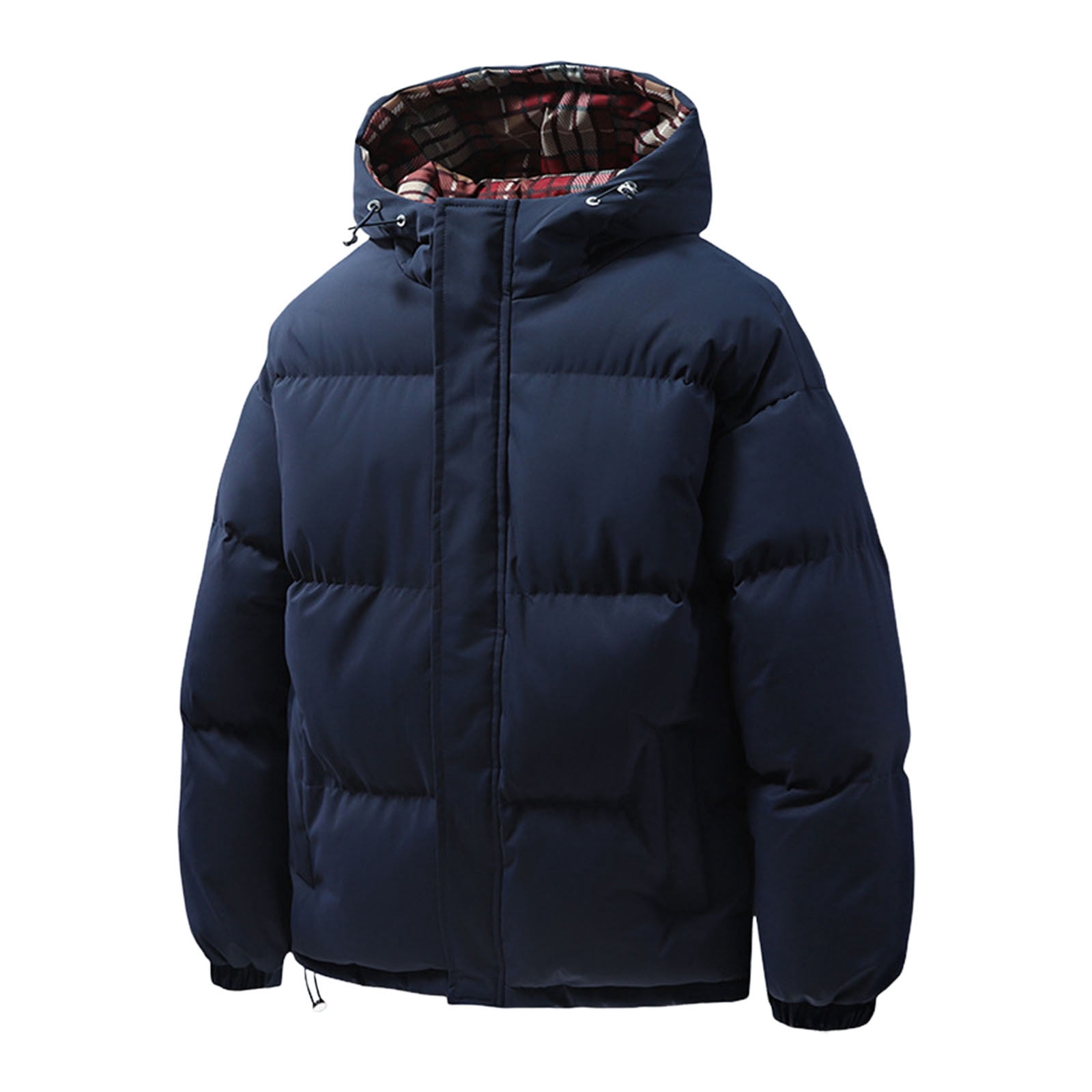 Men's Down Jackets Windproof Zip Up Down Jacket Winter Warm Thickened ...