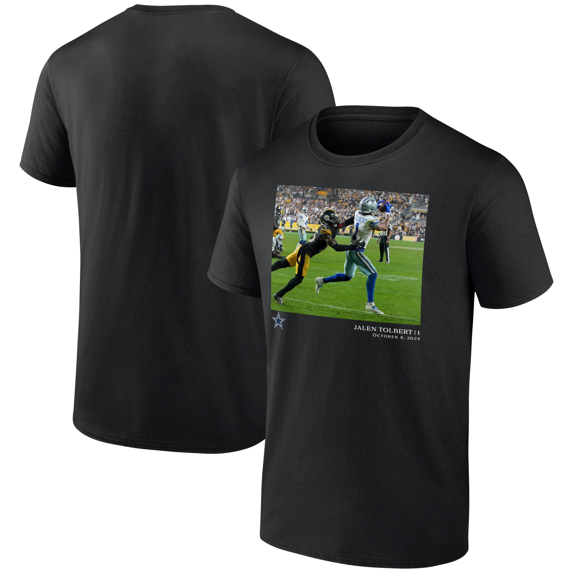 Men's Jalen Tolbert Black Dallas Cowboys NFL Flash Features Week 5 T ...