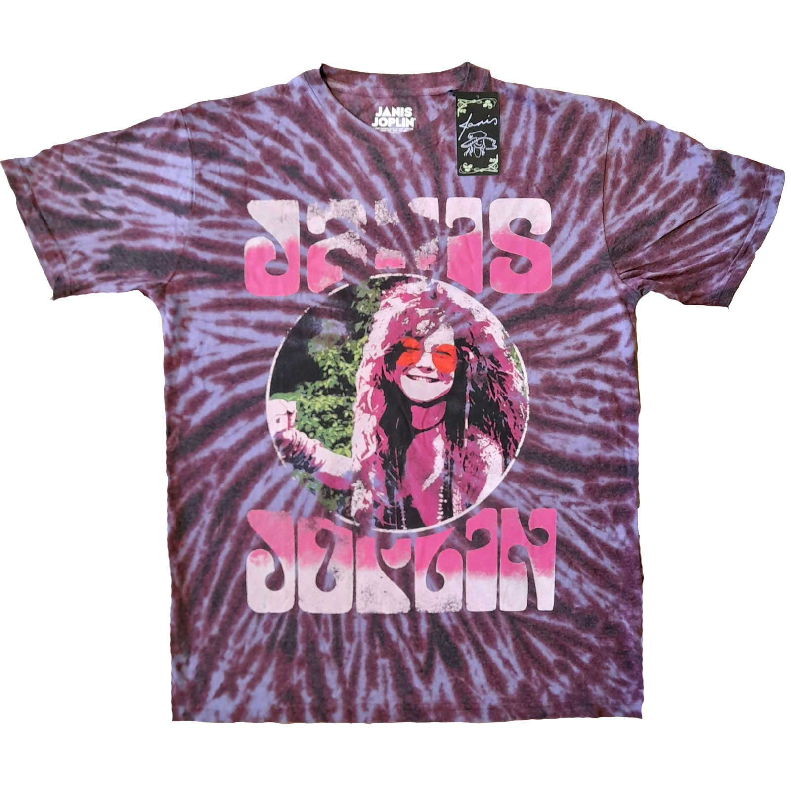 Janis Joplin Pink Shades Tie Dye T Shirt - Walmart.com