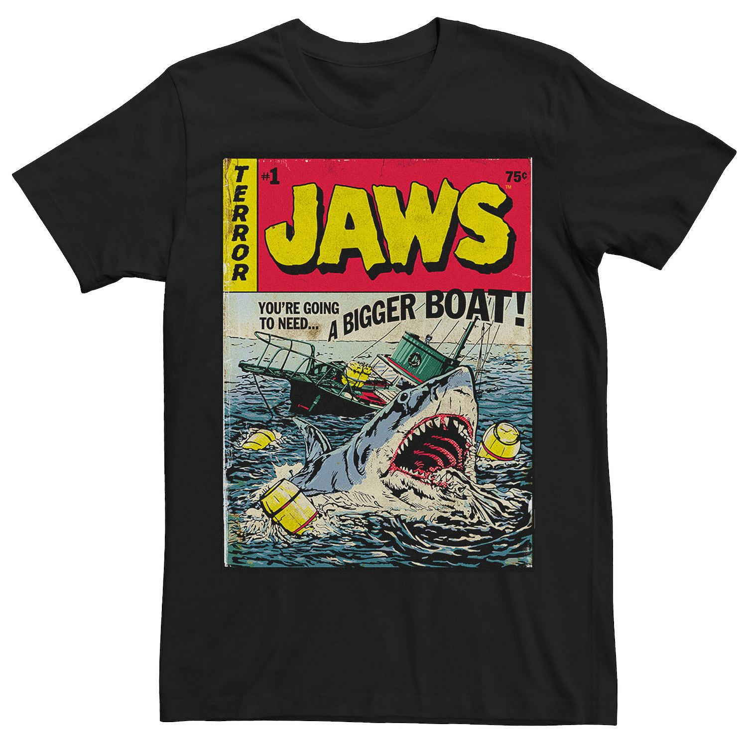 Men's Jaws Quint's Vintage Comic Cover Tee - Walmart.com