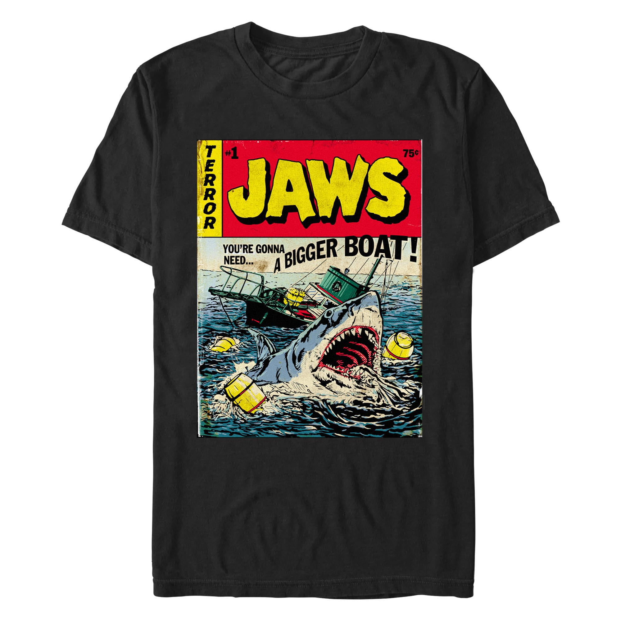 Men's Jaws Retro Comic Book Shark Graphic T-Shirt - Walmart.com