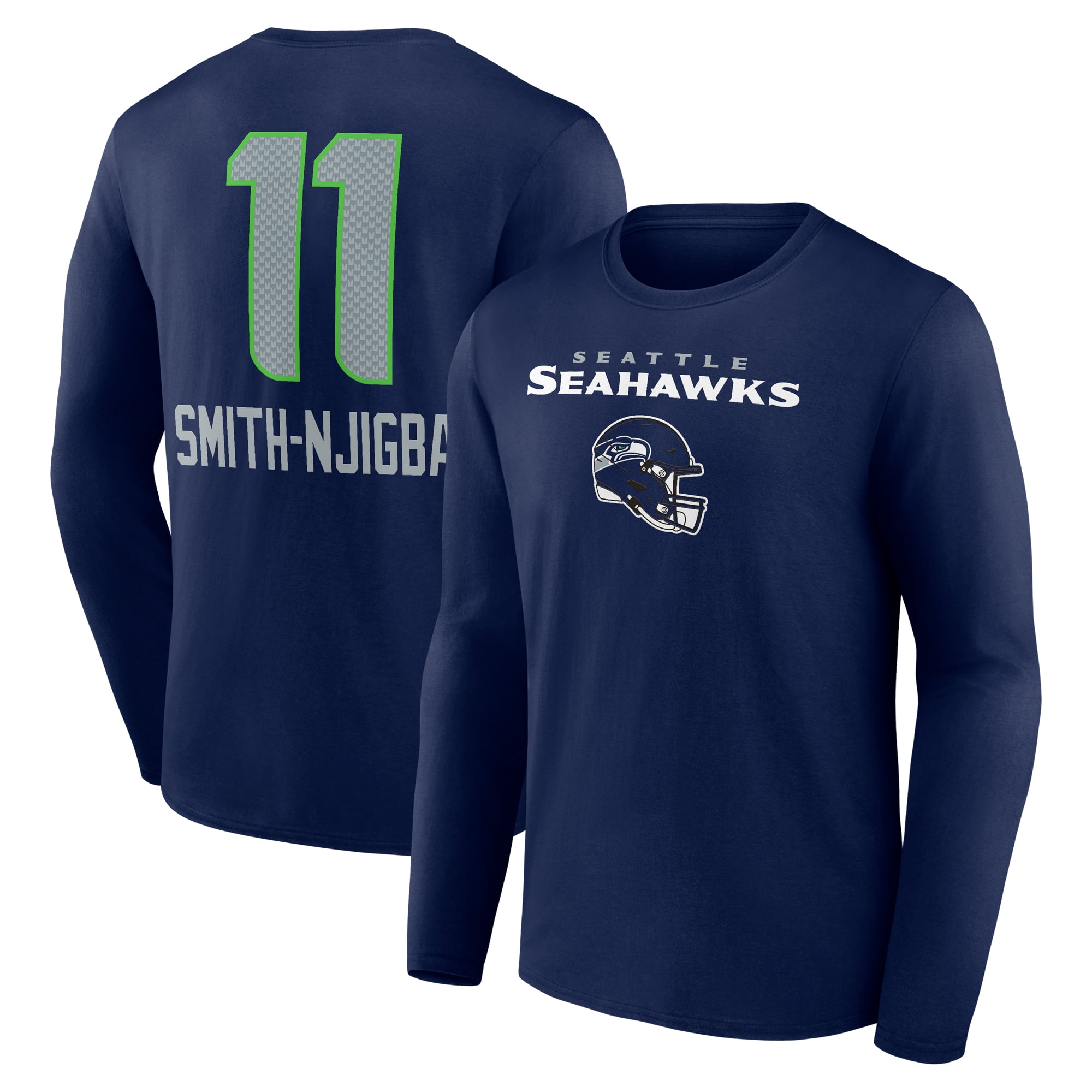 Men's Jaxon Smith-Njigba College Navy Seattle Seahawks Team Wordmark ...