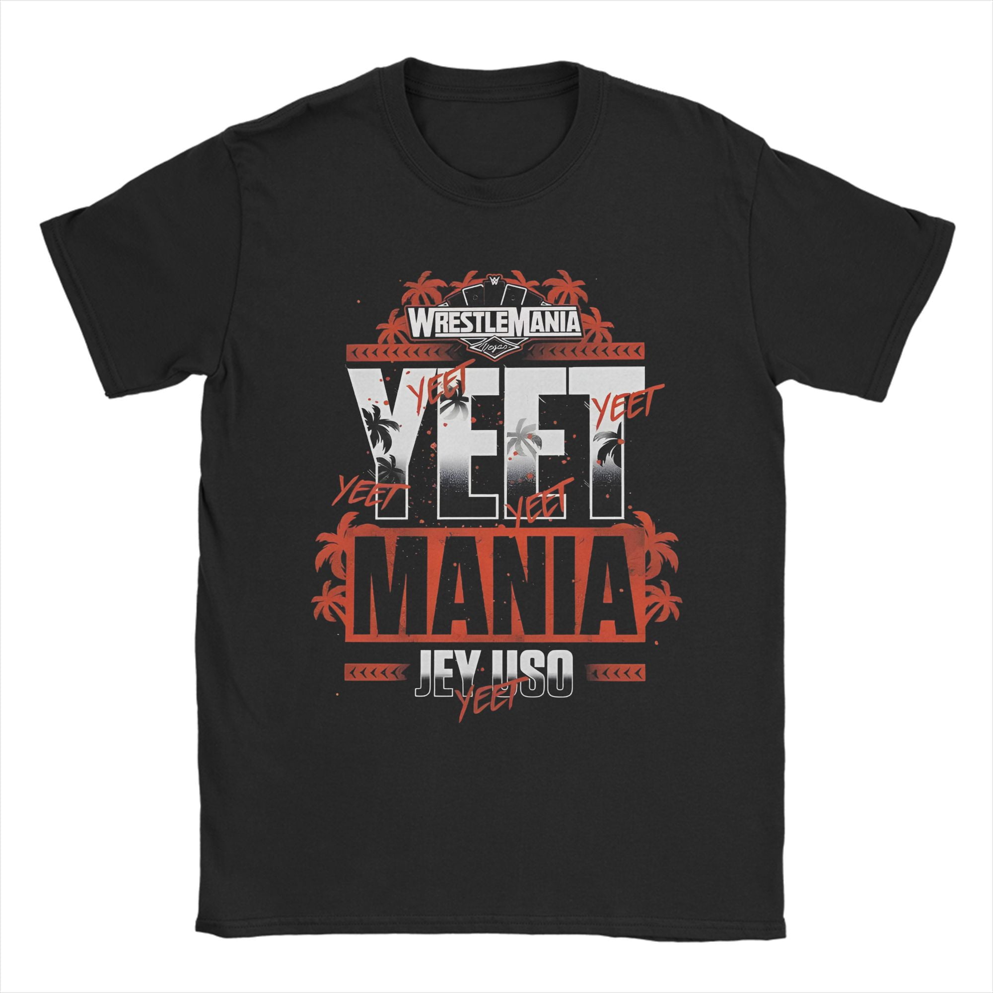 Men's Jey Uso Main Event Yeet T Shirts Winner Wrestler Mania Pure Cotton Tops Casual Short ...