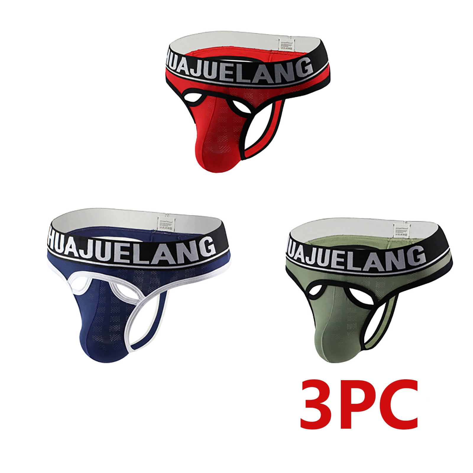 Men's Jockstrap Athletic Supporters Underwear Multipack, Mesh Low Rise ...
