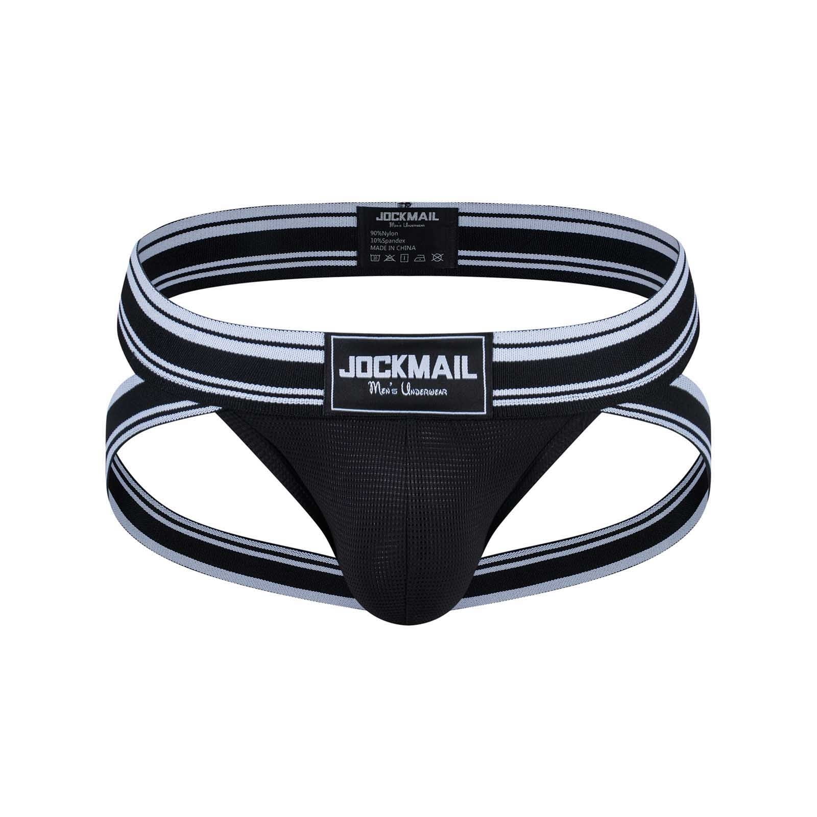 Men's Jockstrap Underwear Hollow Out Design Sexy G-String Male Athletic ...