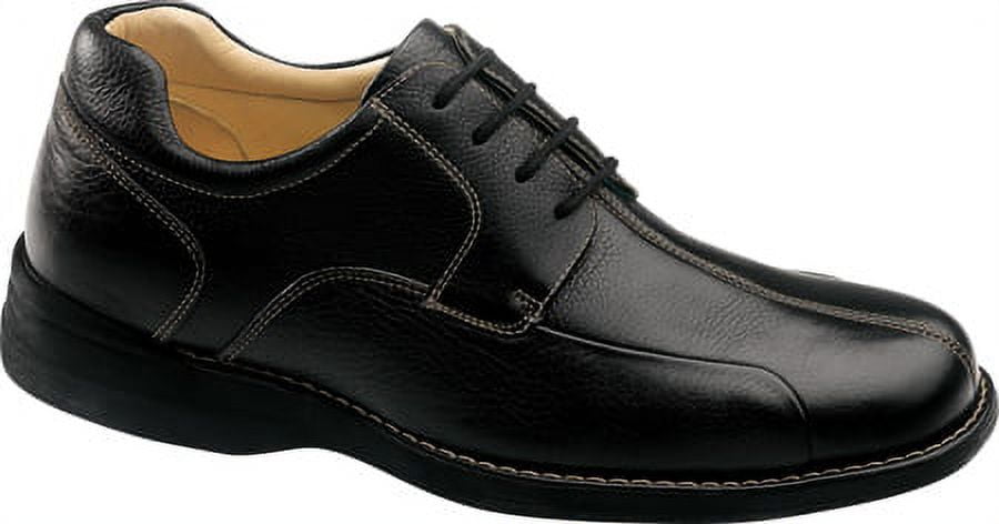 Men's Johnston & Murphy Shuler Bicycle Toe Oxford Black Tumbled Grain ...