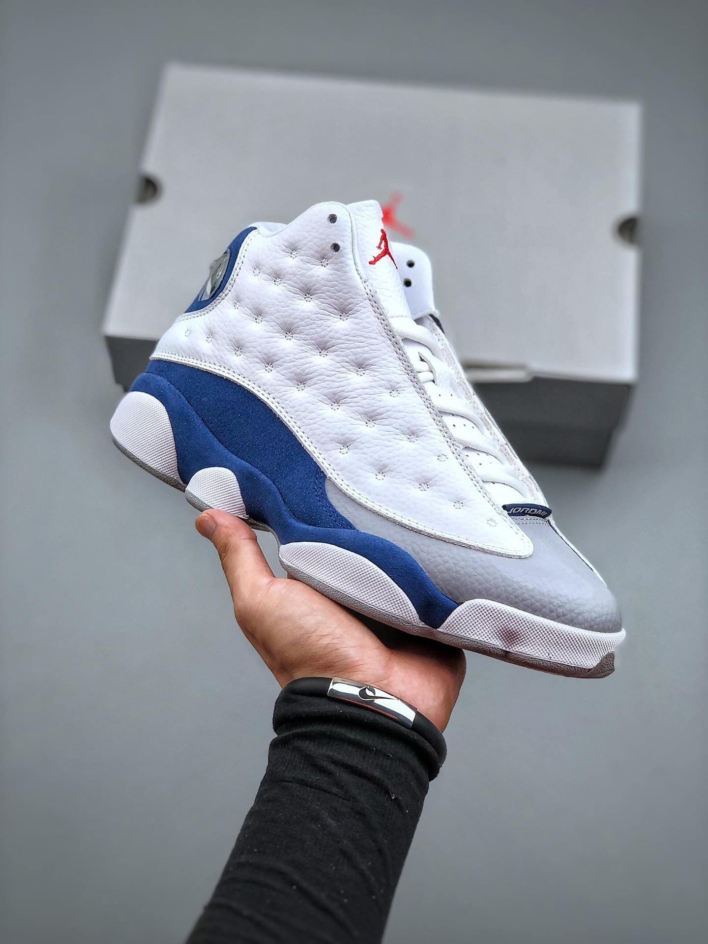 Men's Jordаn 13 Retro "French Blue" White/Fire Red-French Blue (414571 ...