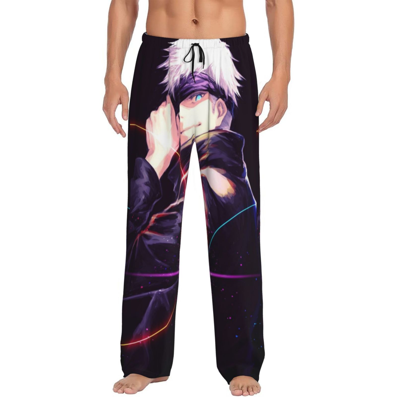 Men's Jujutsu Kaisen Gojo Pajama Pants Lounge Sleepwear PJ Bottoms with ...
