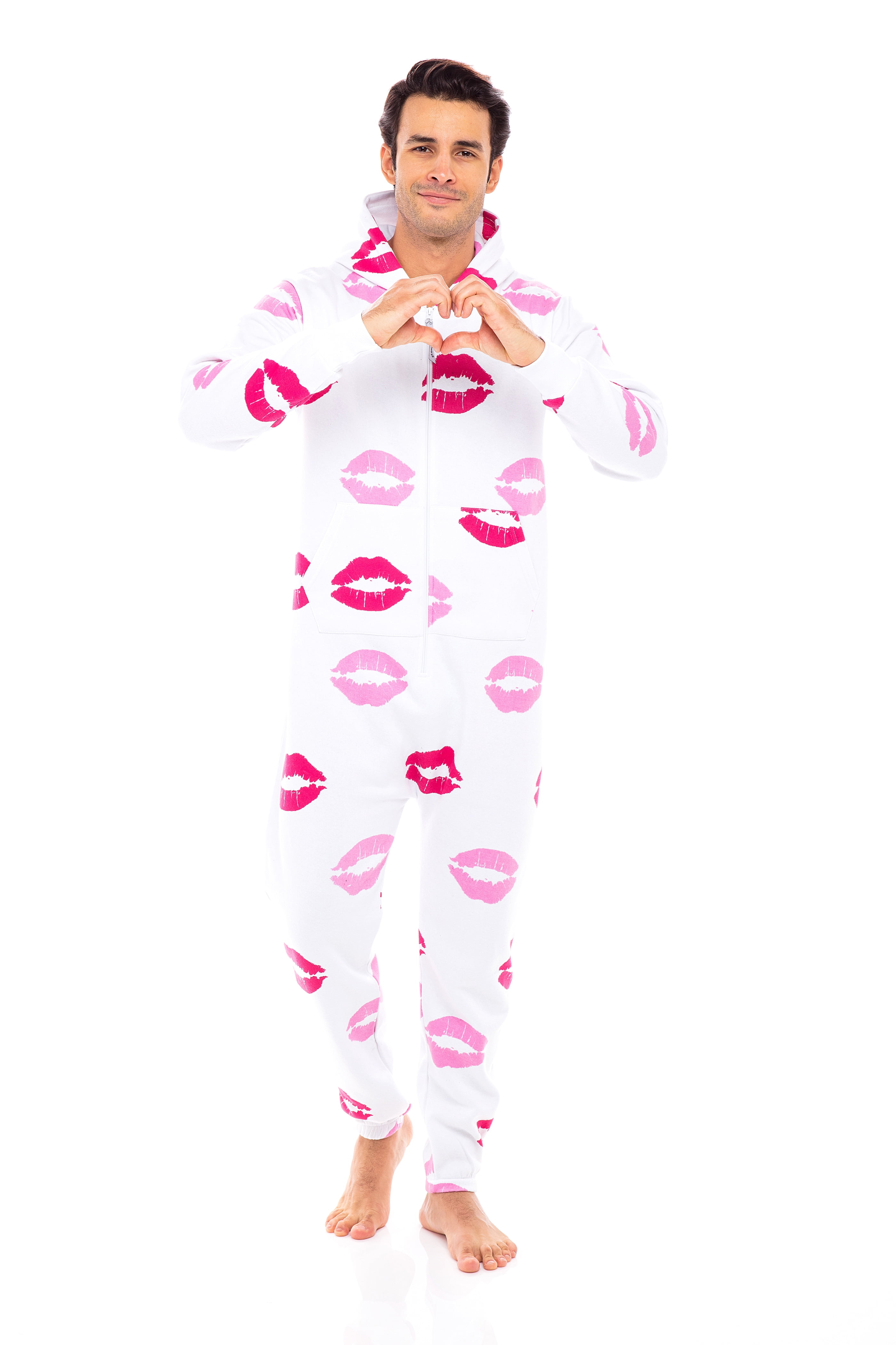 Mens Jumpsuits Adult Sleepwears One Piece Non Footed Pajama Unisex