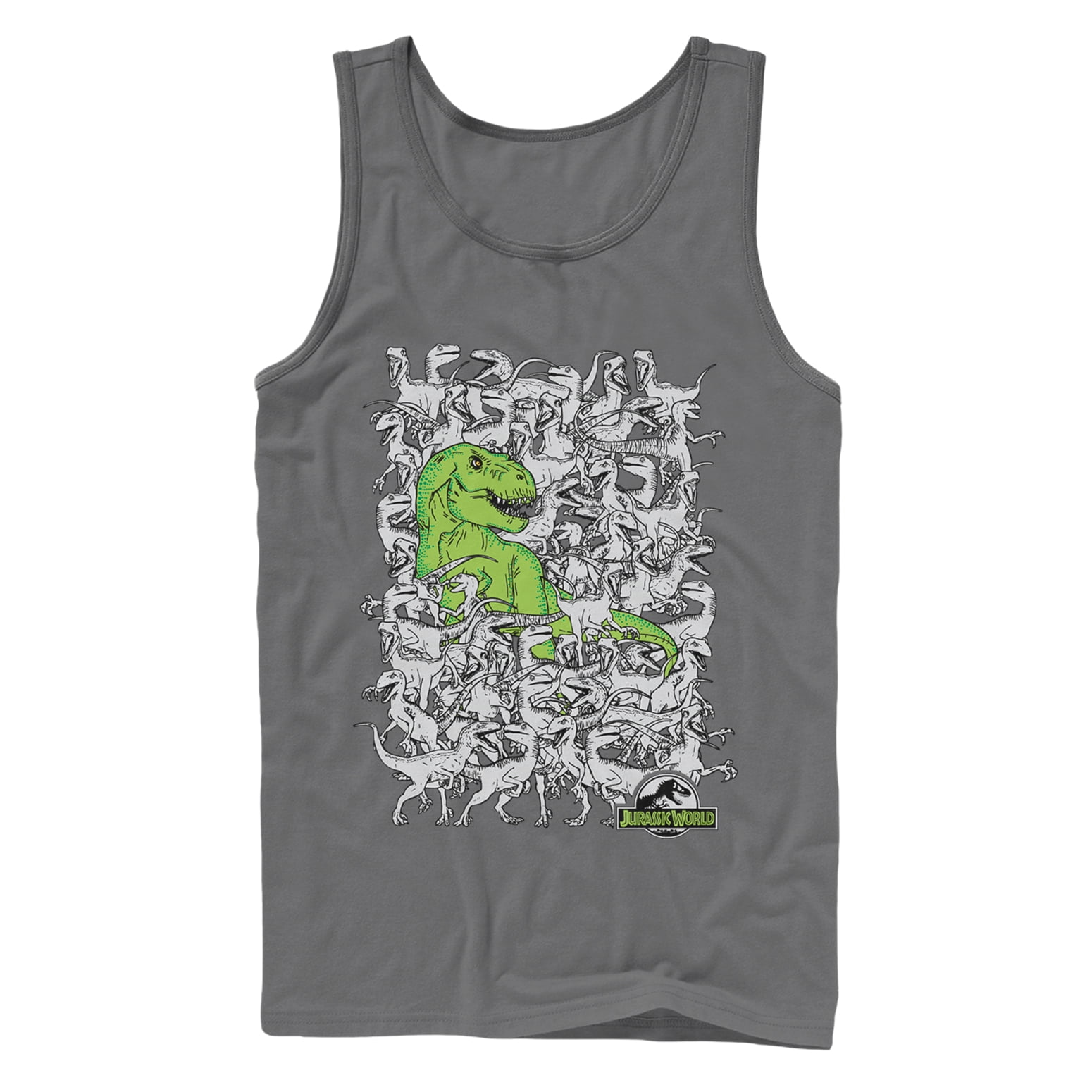 Men's Jurassic World Hidden T. Rex Tank Top Charcoal Small - Walmart.com