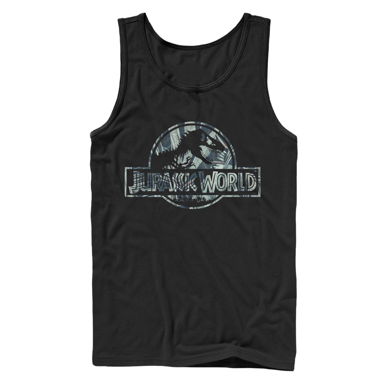 Men's Jurassic World Jurassic Worldscale Tropical T. Rex Logo Tank Top ...