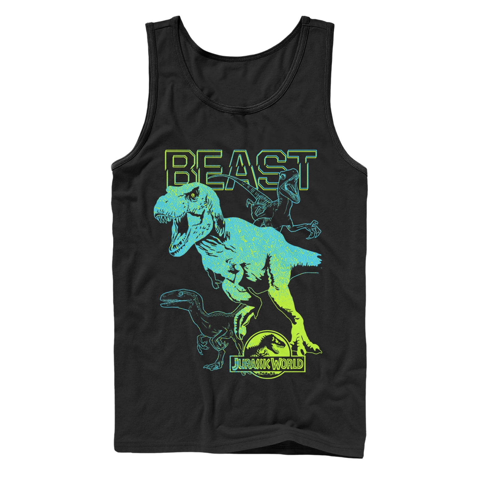 Men's Jurassic World Ombre Shade Beast Tank Top Black Medium - Walmart.com
