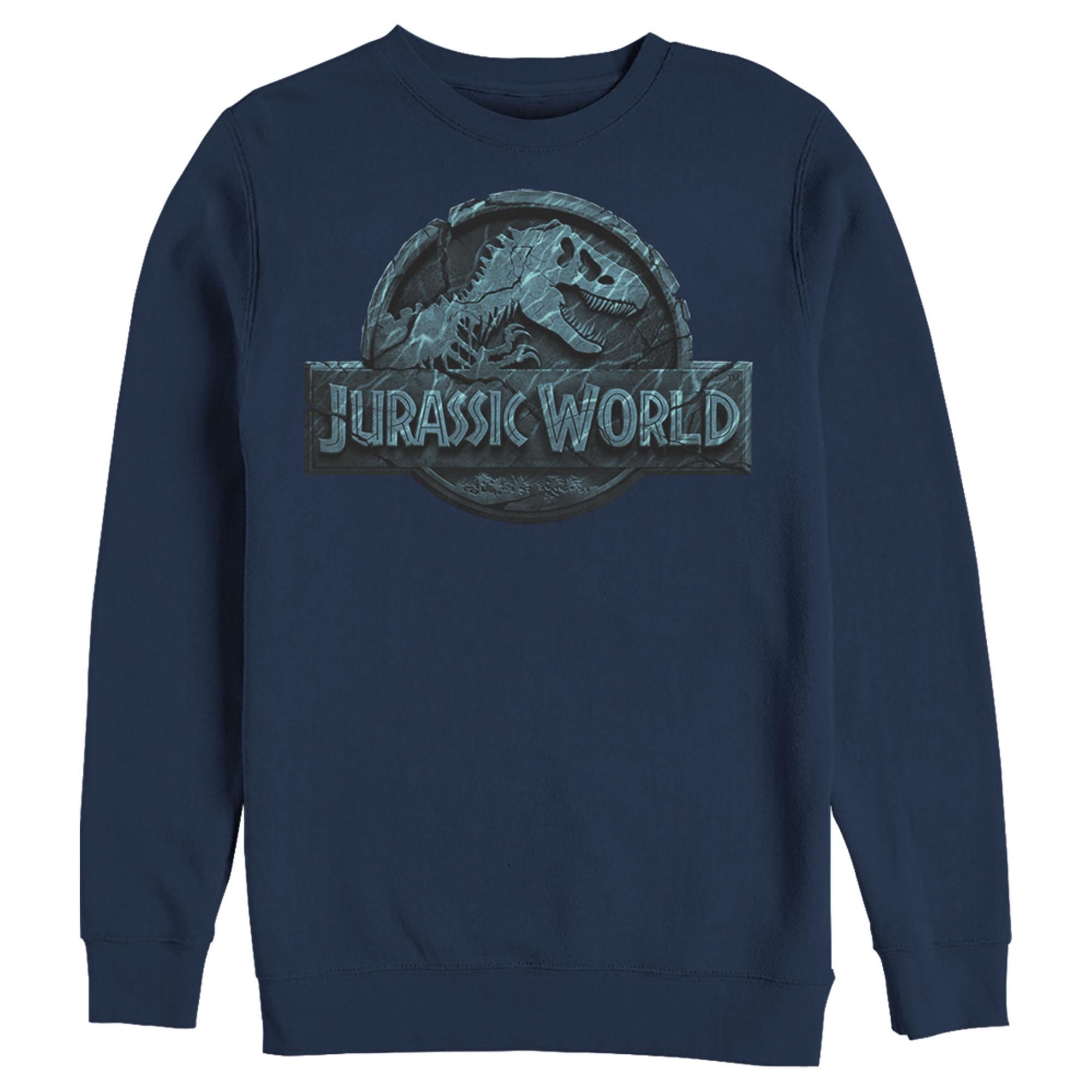 Men's Jurassic World Water Ripple Logo Sweatshirt Navy Blue Medium ...