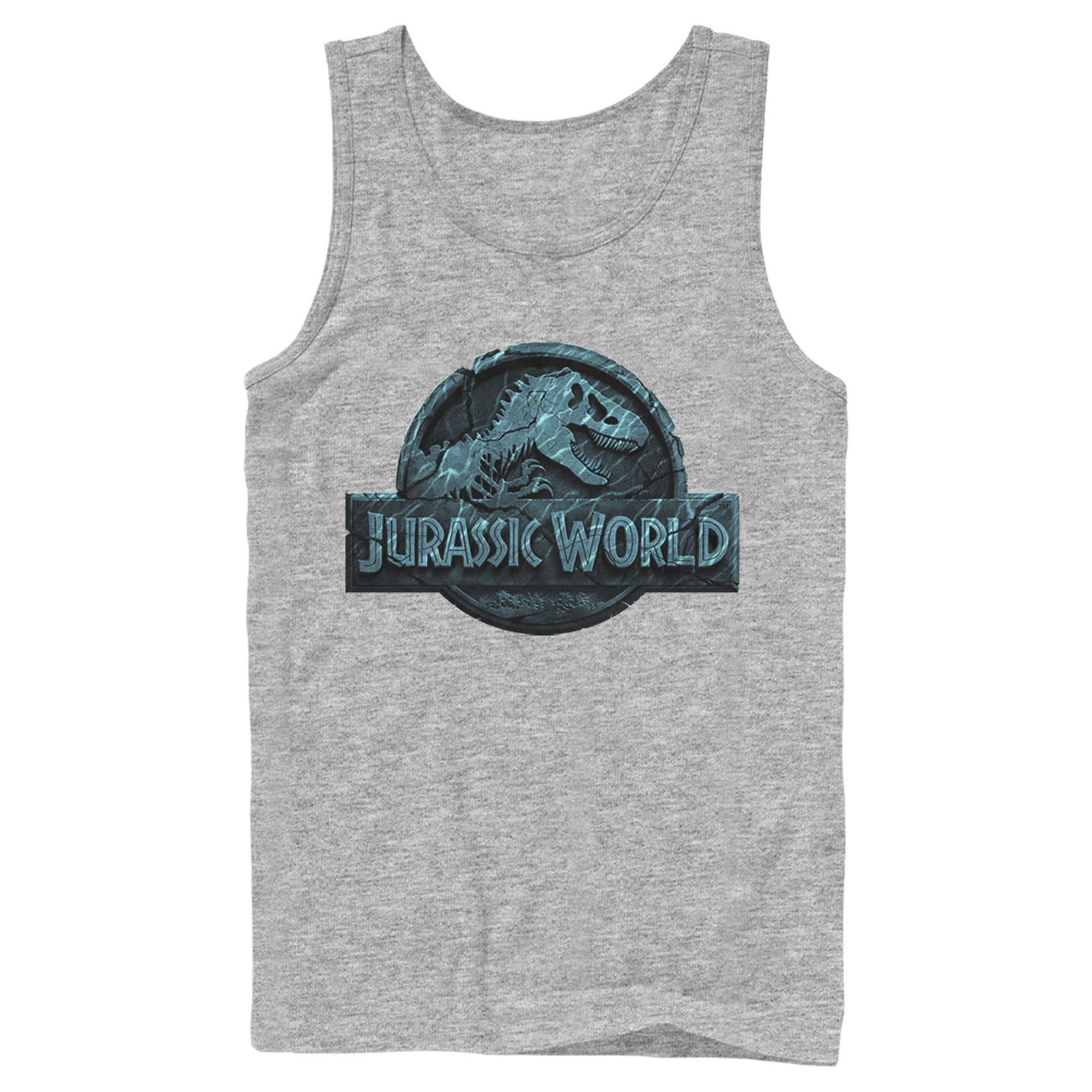 Men's Jurassic World Water Ripple Logo Tank Top Athletic Heather Large ...