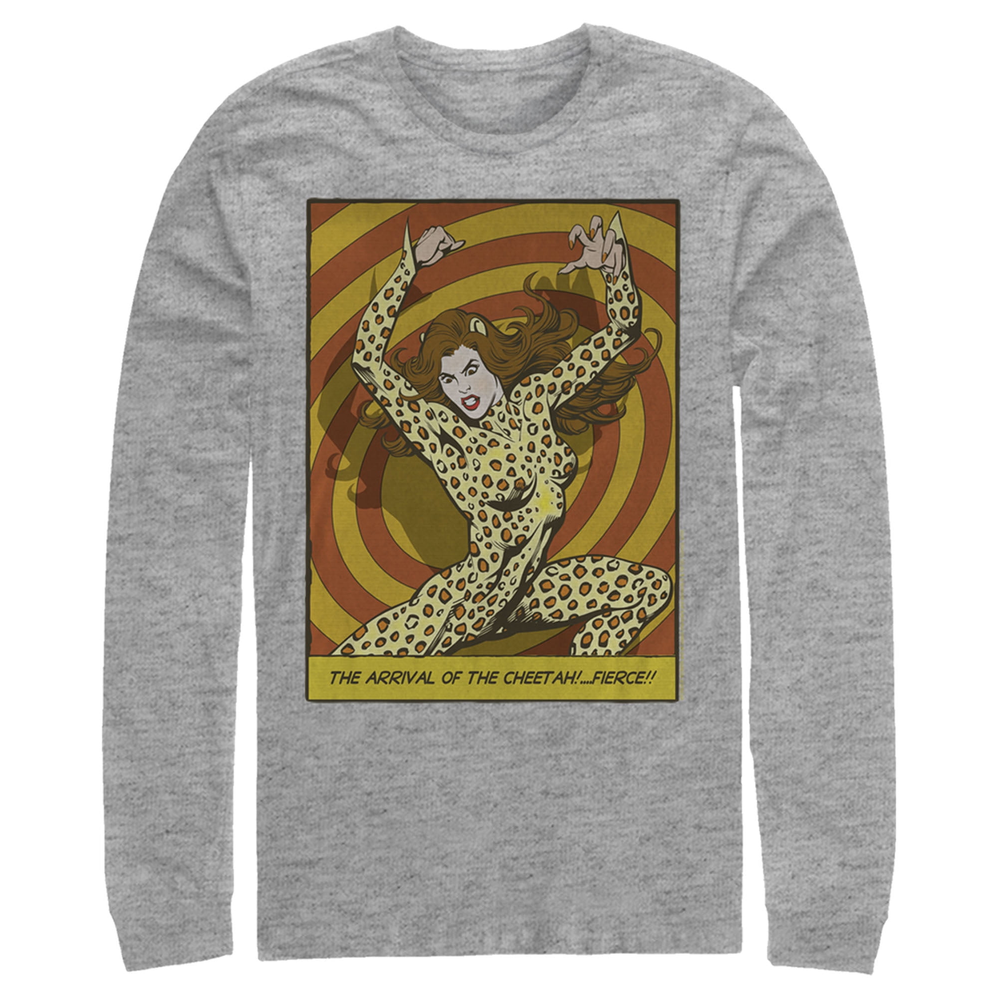 Men's Justice League Cheetah Comic Panel Long Sleeve Shirt Athletic ...