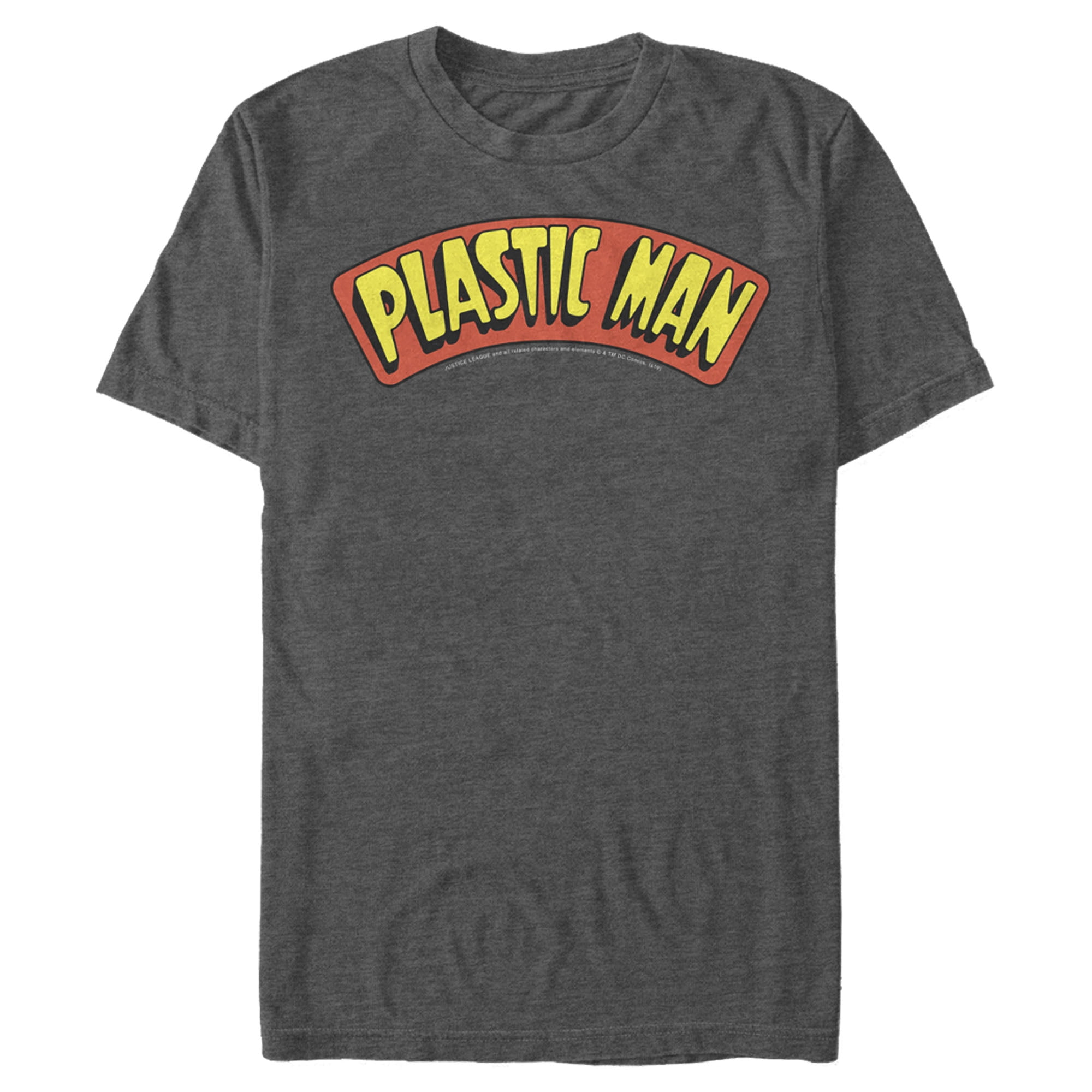 Men's Justice League Plastic Man Logo Graphic Tee Charcoal Heather ...