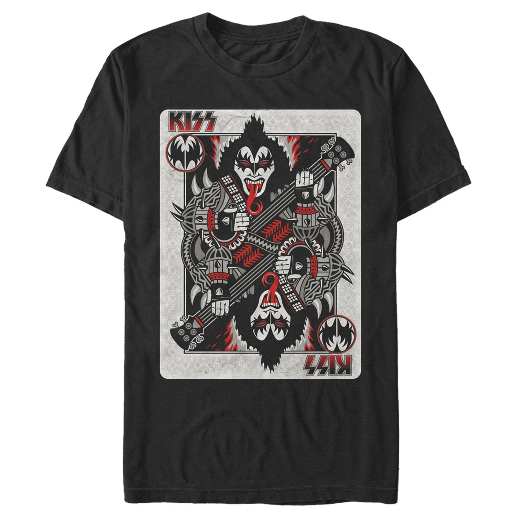 Men's KISS Gene Simmons Playing Card Graphic Tee Black 4X Large ...