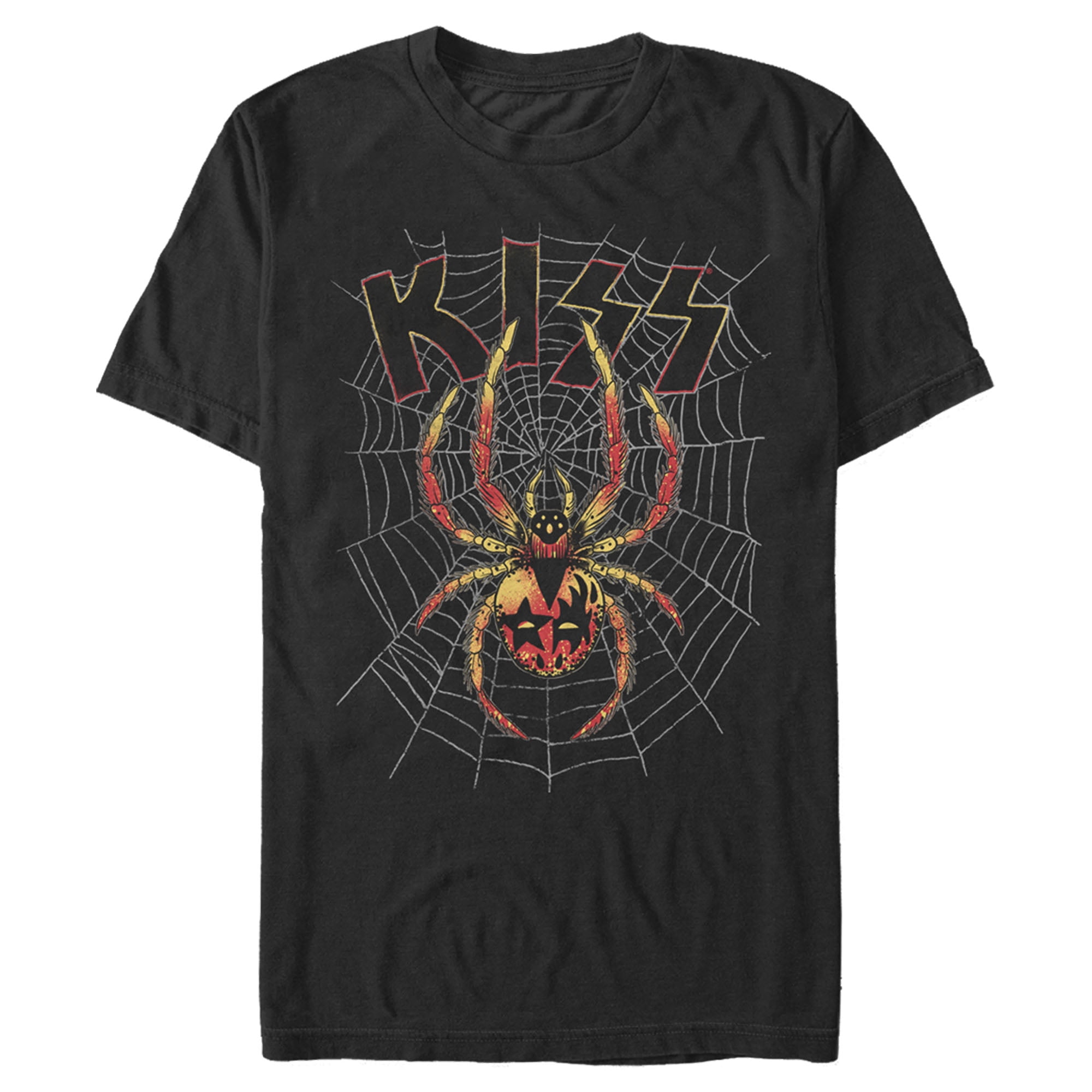 KISS Men's Officially Licensed Merchandise Graphic Tee, Spider Web ...