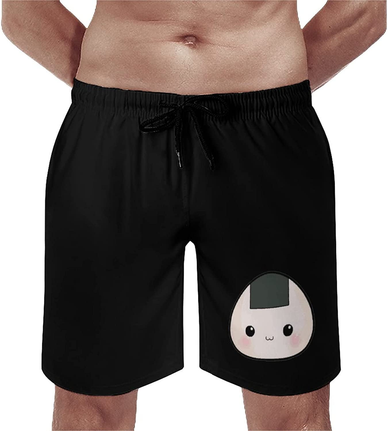 Men's Kawaii Japanese Rice Balls Swim Trunks Quick Dry Swim Shorts ...