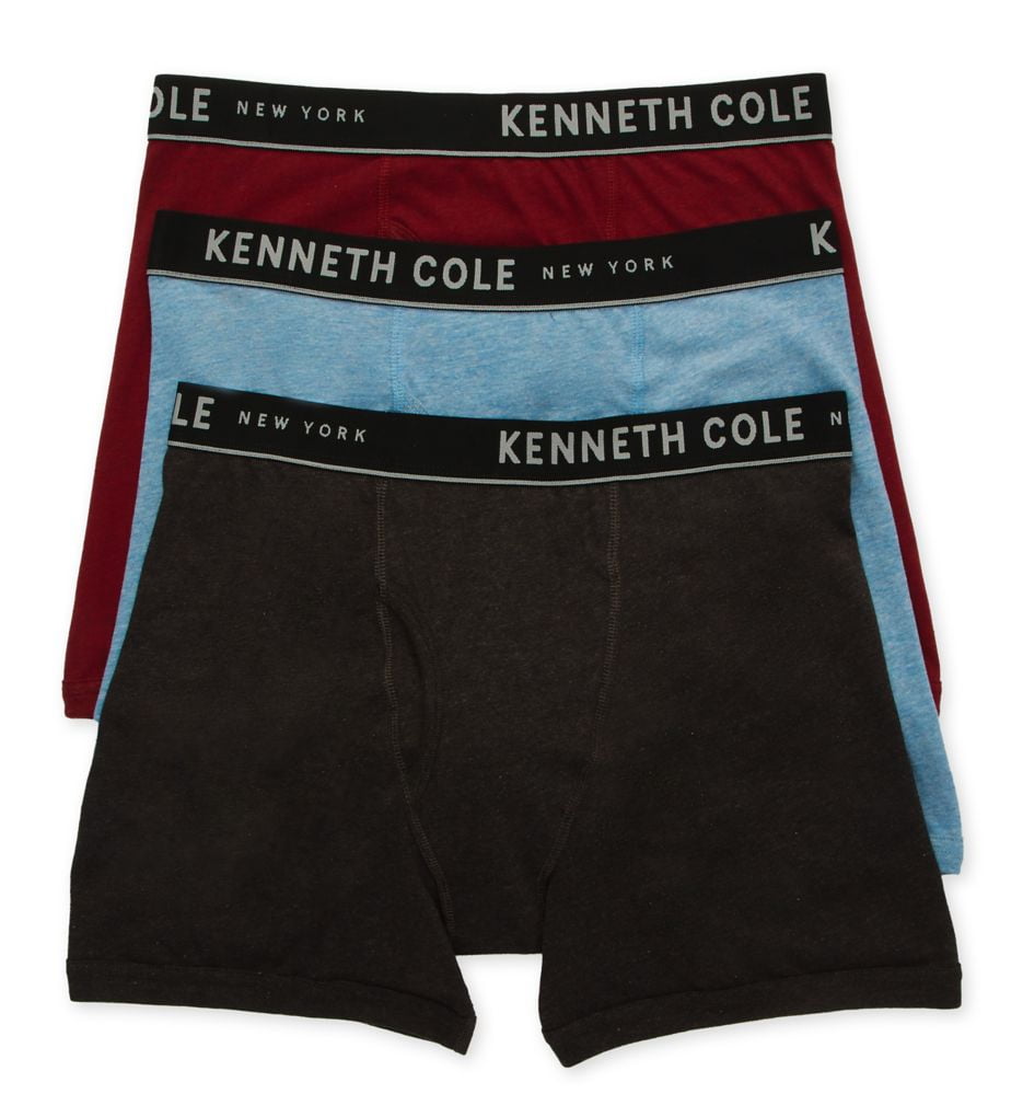 Men's Kenneth Cole 52W1019 100% Cotton Classic Fit Boxer Brief - 3 Pack ...