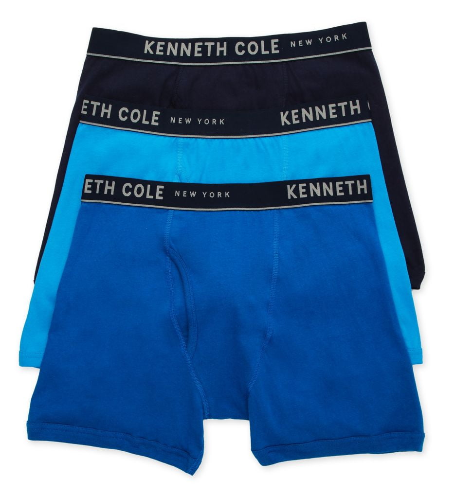 Men's Kenneth Cole 52W1019 100% Cotton Classic Fit Boxer Brief - 3 Pack ...